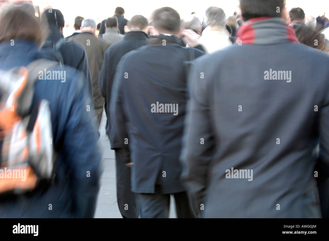 White collar worker action stepping striding business travel rush hi ...