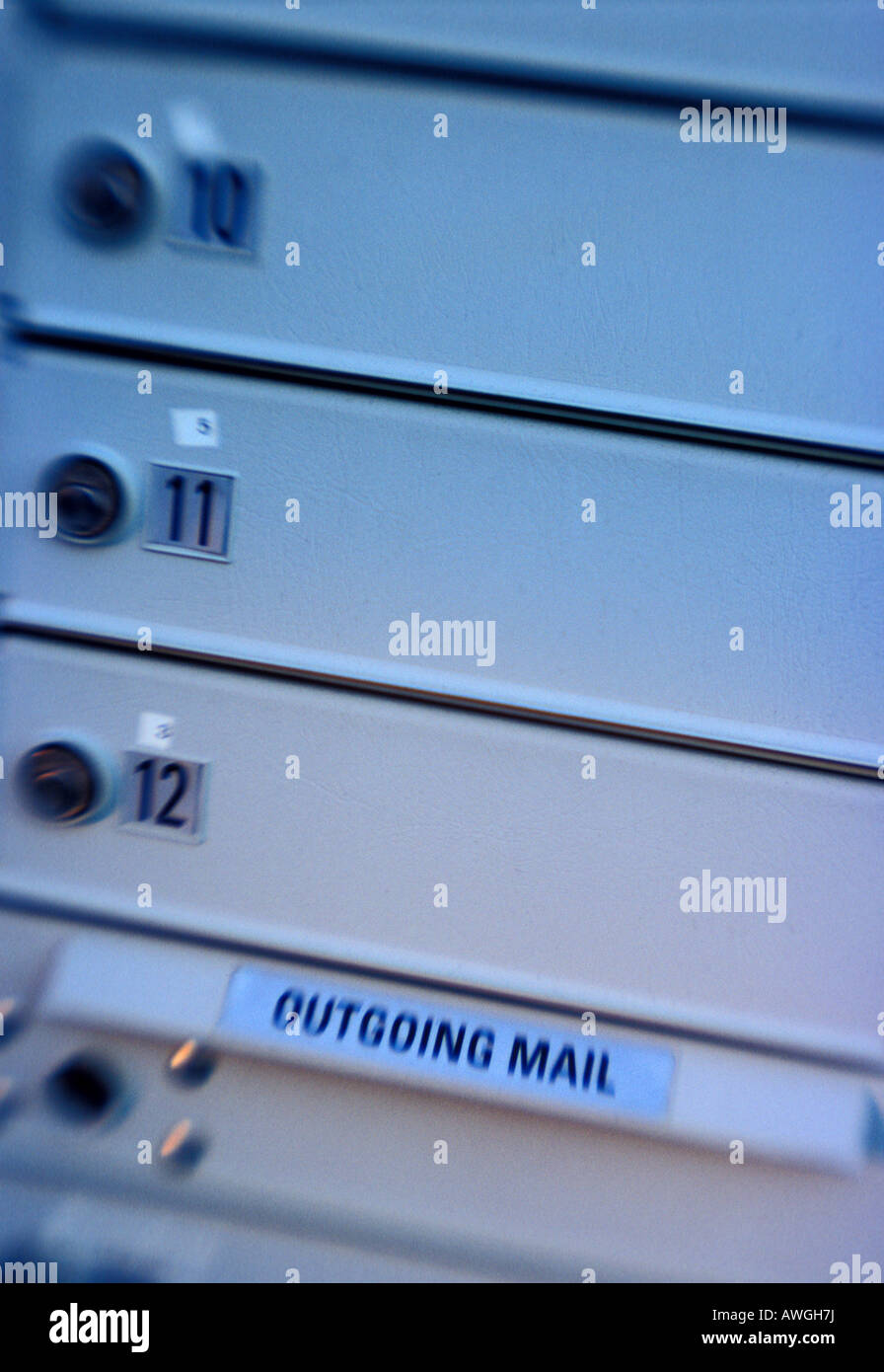 Post office boxes Stock Photo - Alamy