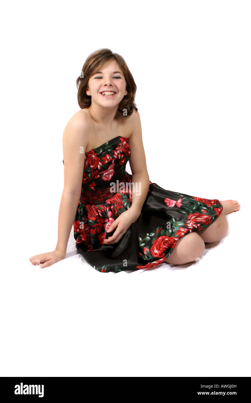 A modern portrait of a girl aged 13 Stock Photo - Alamy