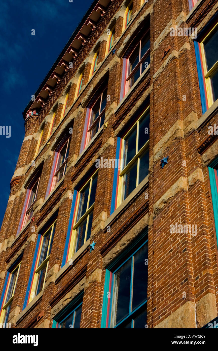 Historic Macon City Downtown Building with Colorful Moulding and Trim ...