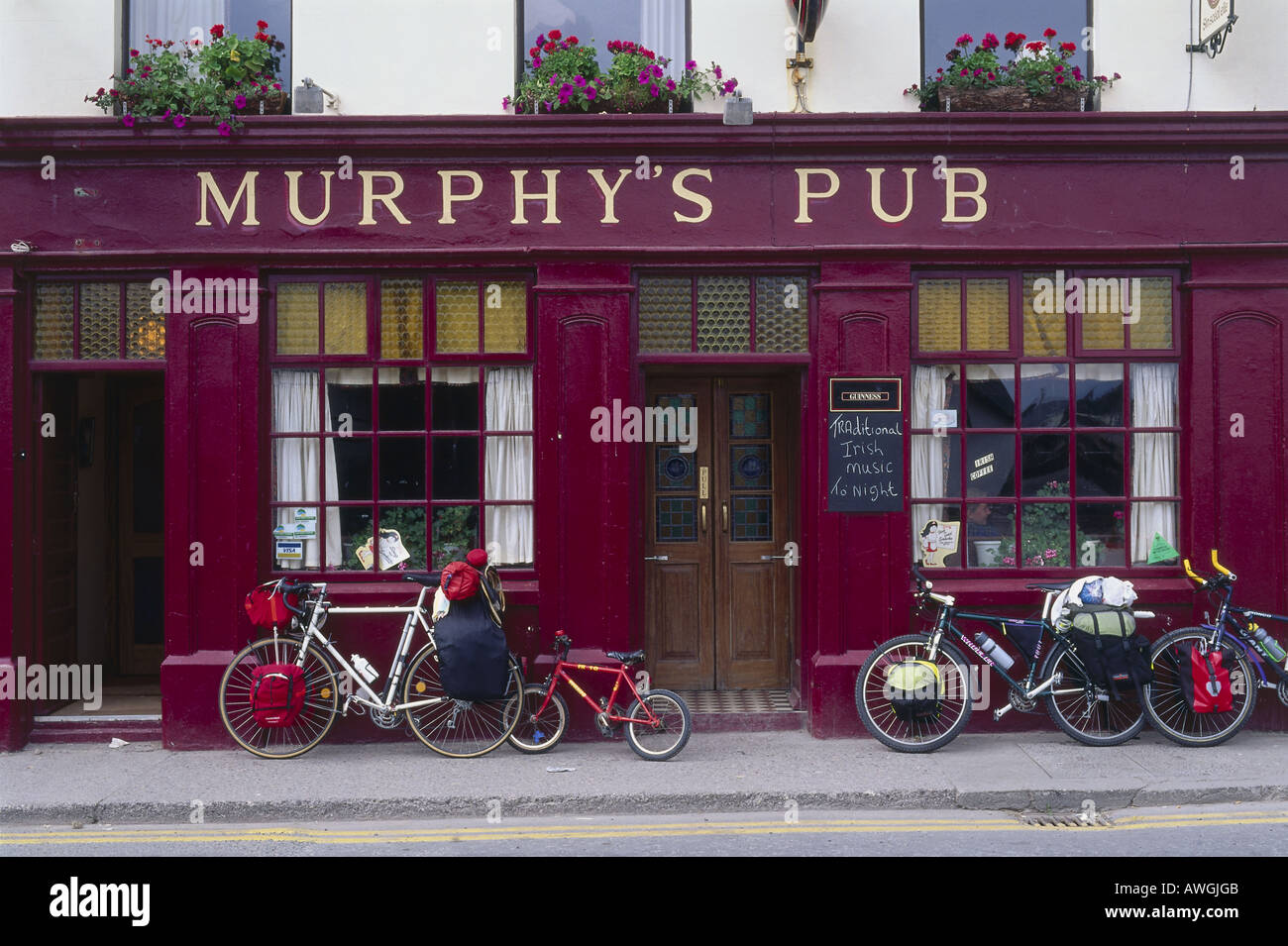 Bicycles outside a pub Stock Photo - Alamy