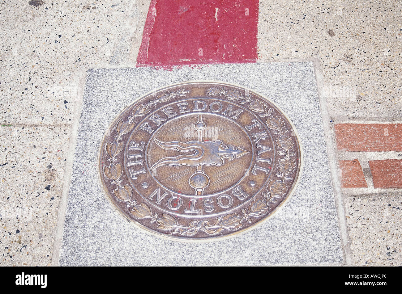 Freedom trail boston plaque hi-res stock photography and images - Alamy
