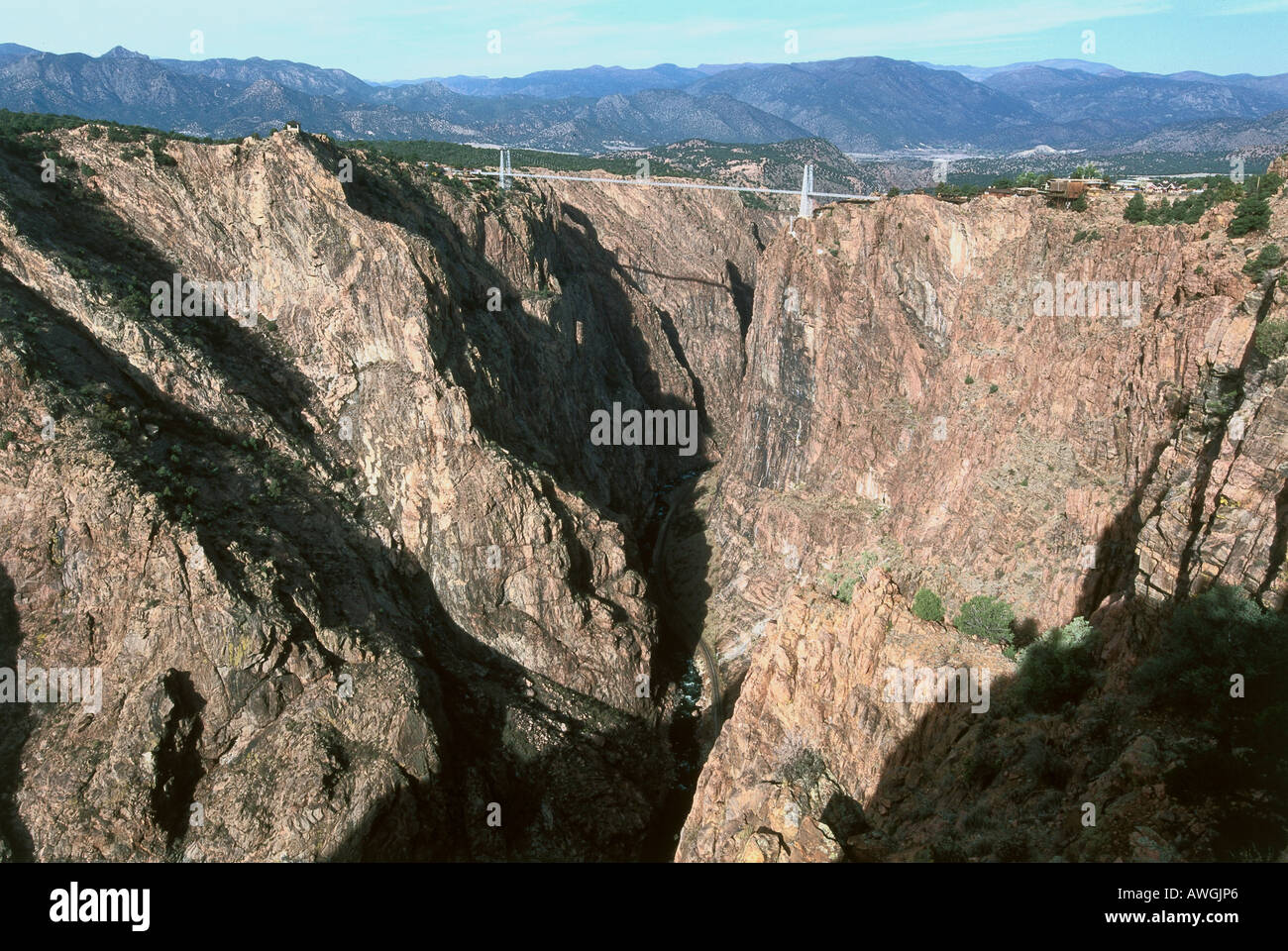 USA, Colorado, Canon City, magnificent view over Royal Gorge Bridge and ...