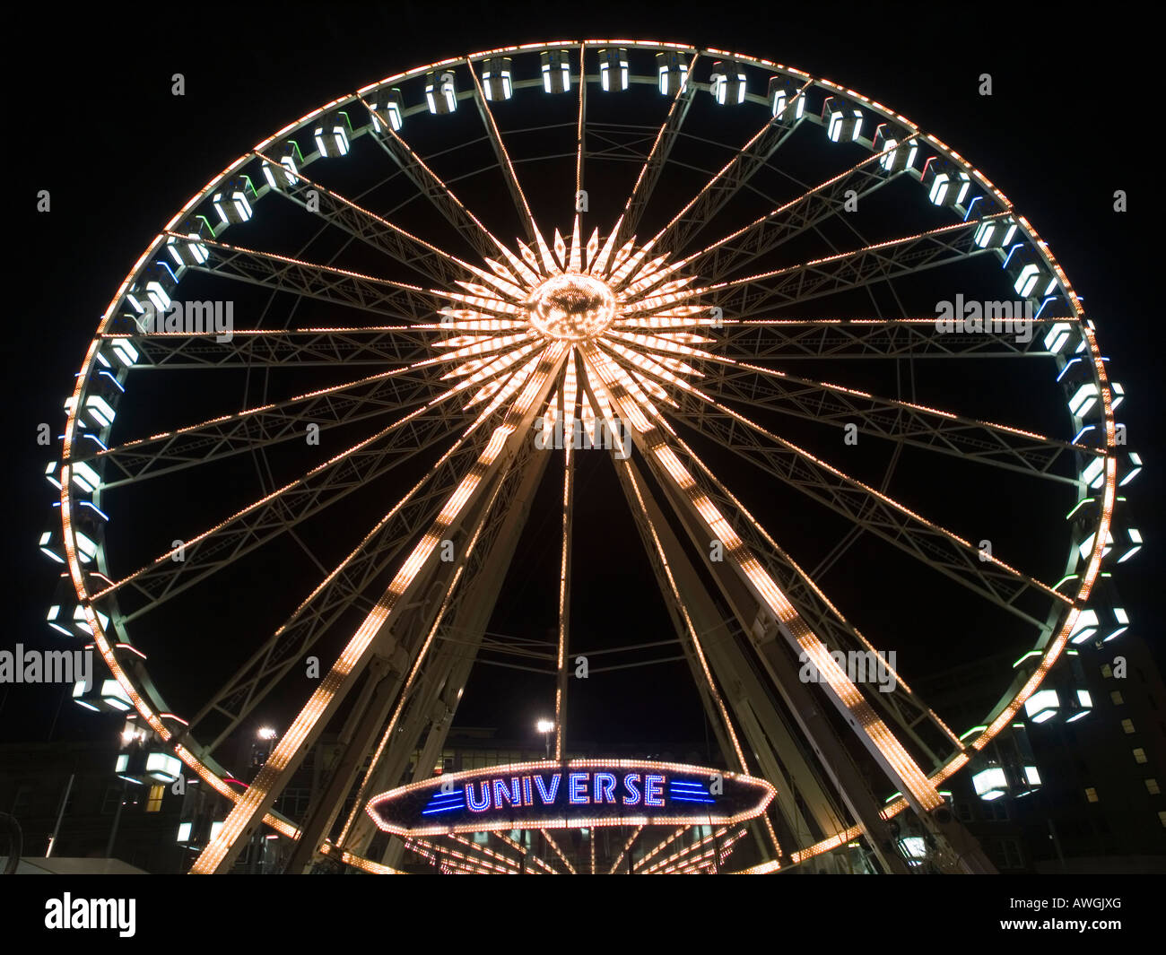 The Nottingham Eye at Night, in the Market Square Nottingham East ...