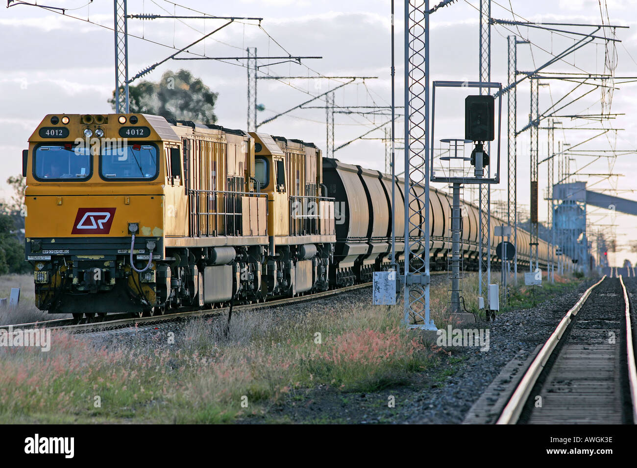 Ore train in central Queensland, Australia Stock Photo - Alamy