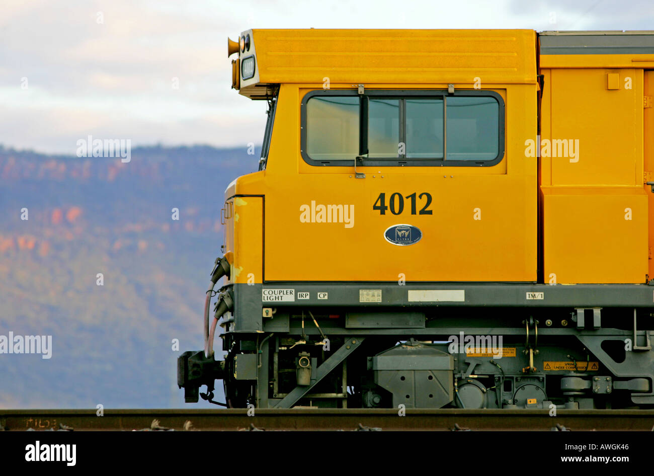 Ore train engine in central Queensland, Australia Stock Photo - Alamy
