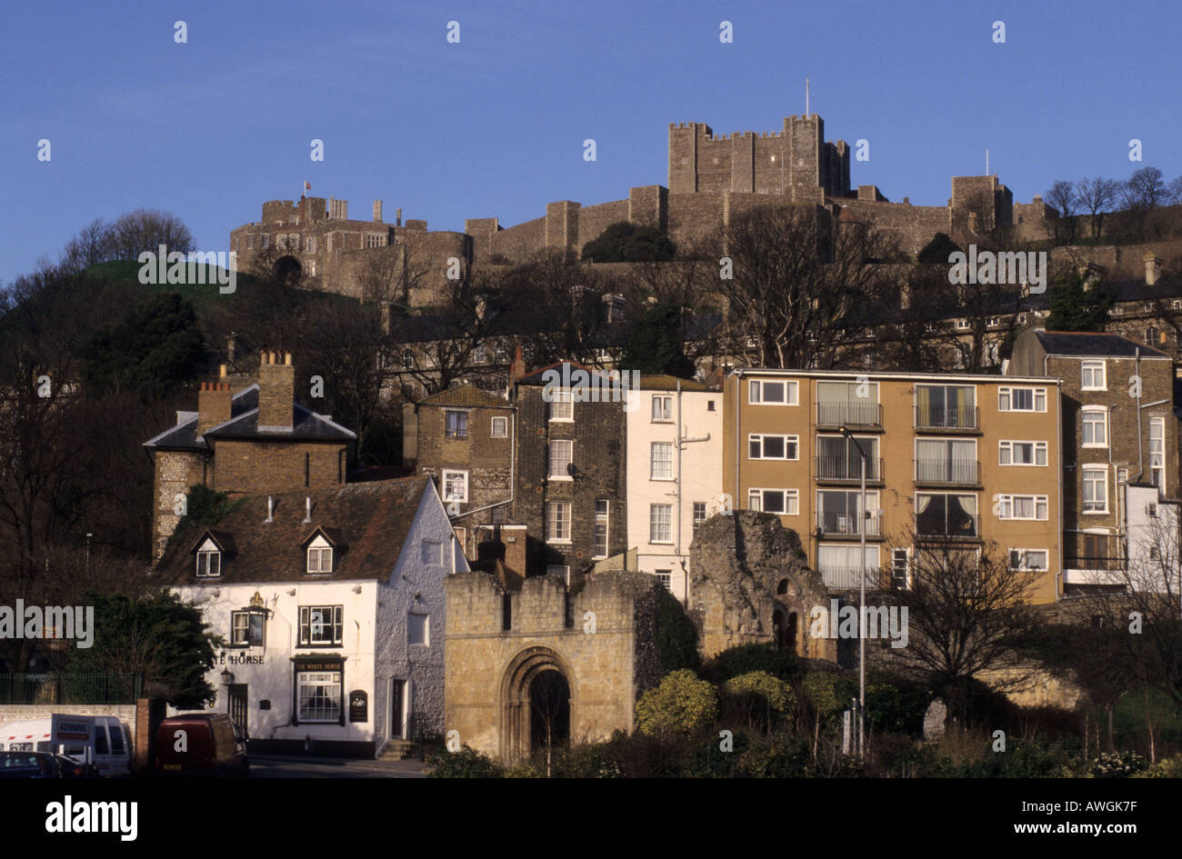 Dover town and castle, Kent, UK Stock Photo - Alamy