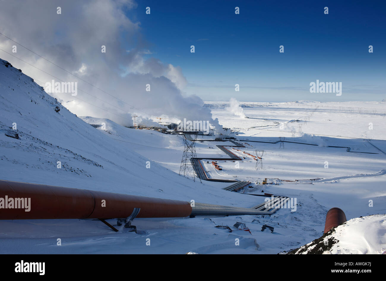 Geothermal power plant in Hellisheidi Iceland Stock Photo - Alamy