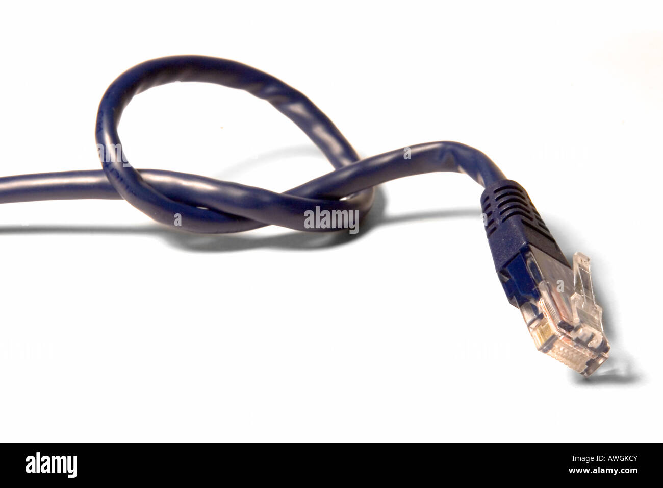 Ethernet cable tied in a knot Stock Photo - Alamy
