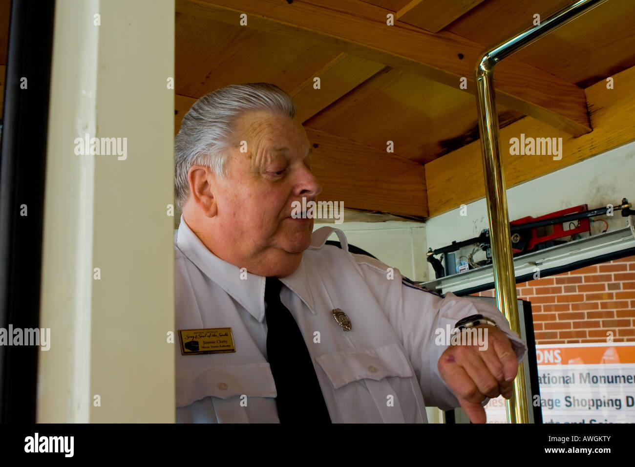 Male Tour Bus Operator Stock Photo - Alamy