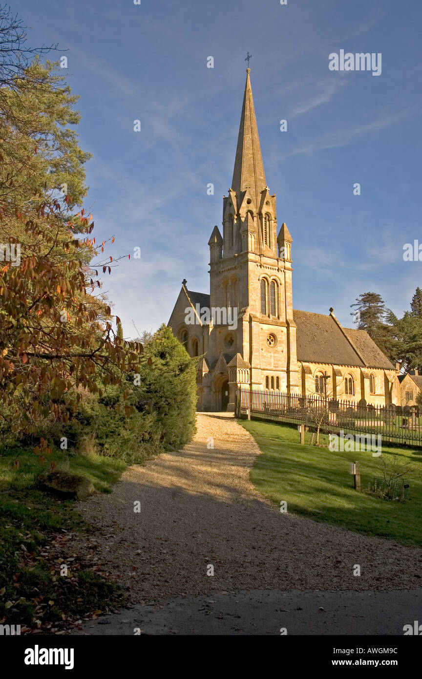 St Mary's Church Batsford Arboretum Gloucestershire England Stock Photo ...