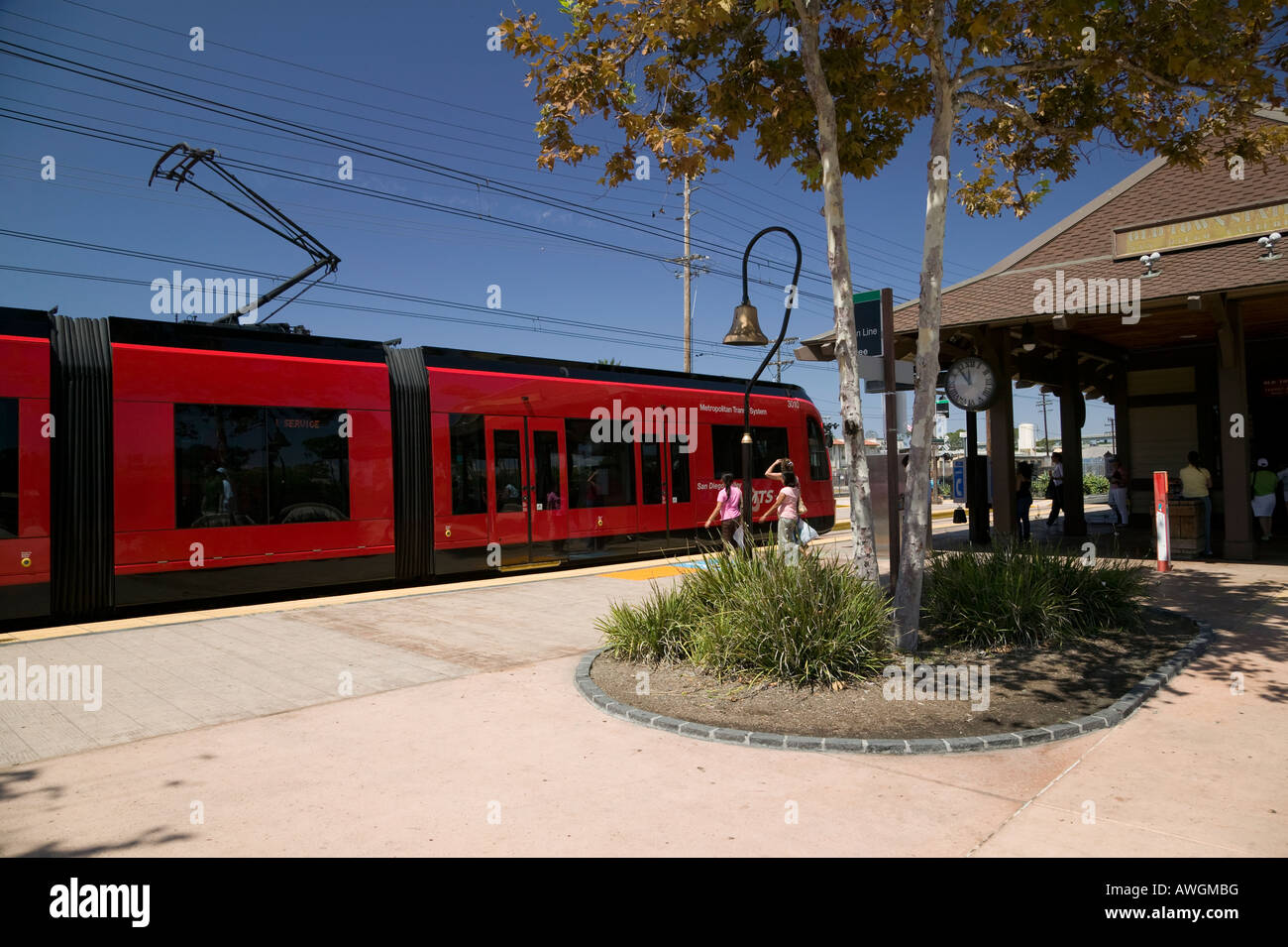 Old Town MTS Transit train station San Diego, California, USA Stock ...