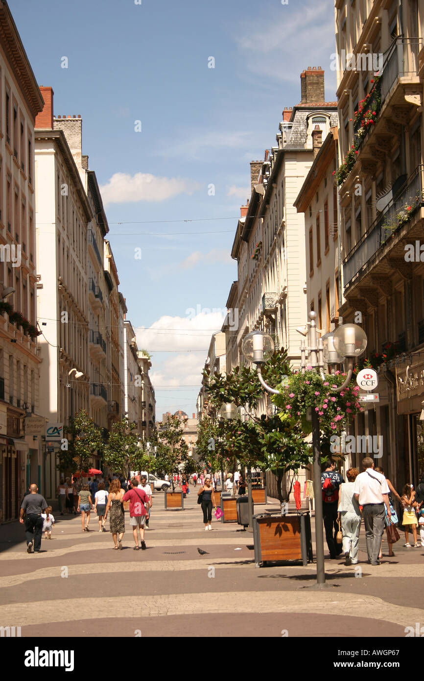 City of Lyon, Downtown, France - Europe - Picture is taken in July ...