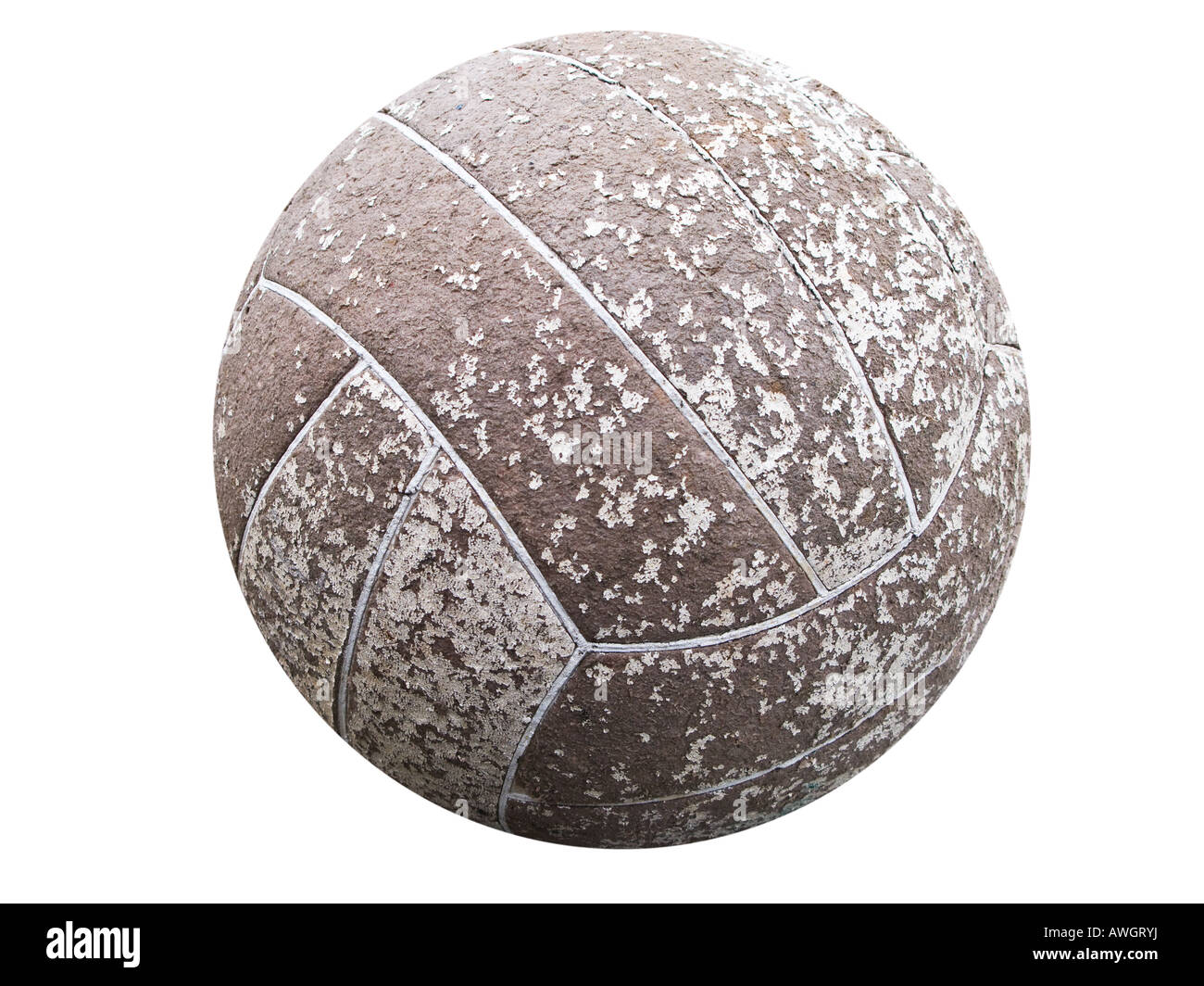Old soccer ball in very bad shape Stock Photo - Alamy