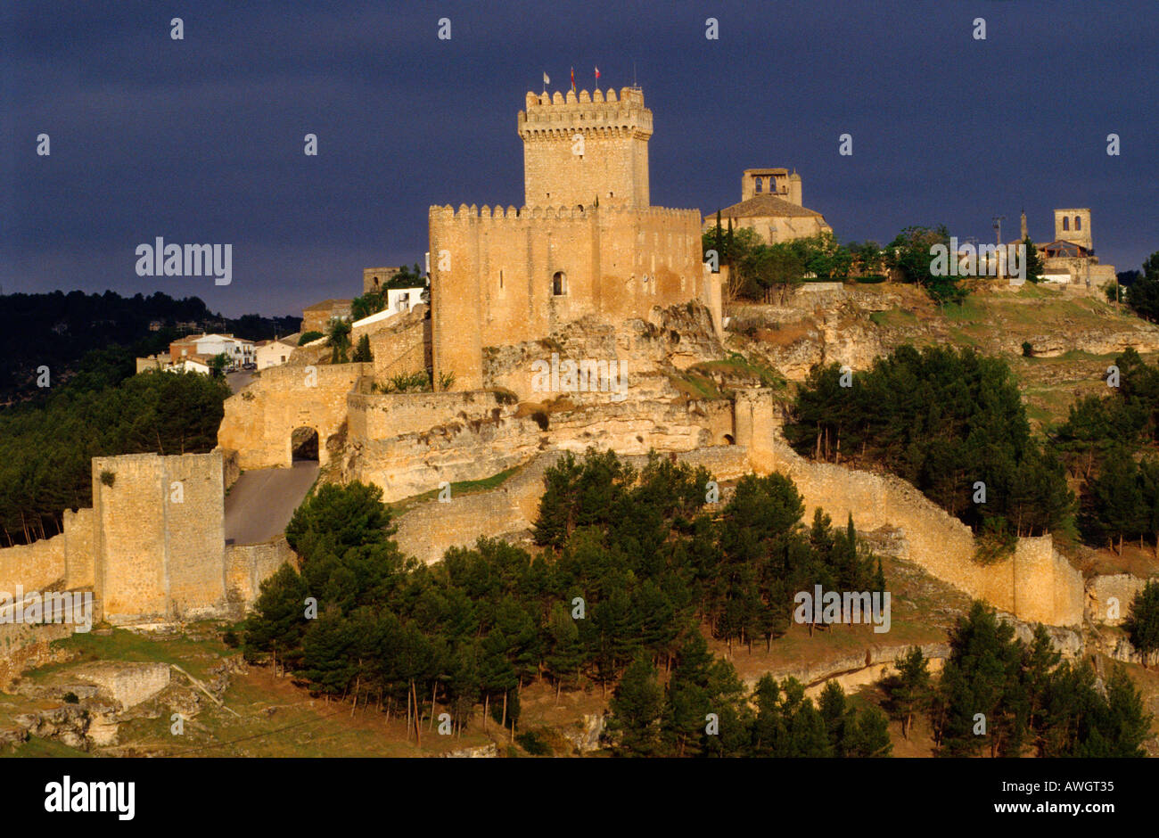 Alarcon castle. Cuenca.Castilla la Mancha.Spain Stock Photo - Alamy