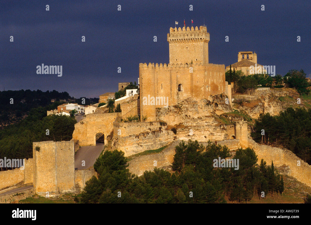 Alarcon castle. Cuenca.Castilla la Mancha.Spain Stock Photo - Alamy