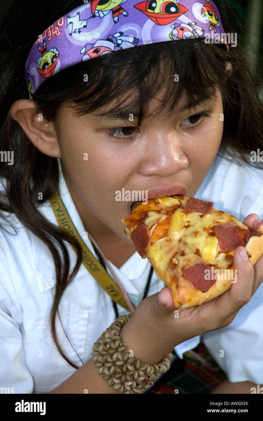 Travel philippines philippine visayas panay iloilo girl pizza eat hi ...