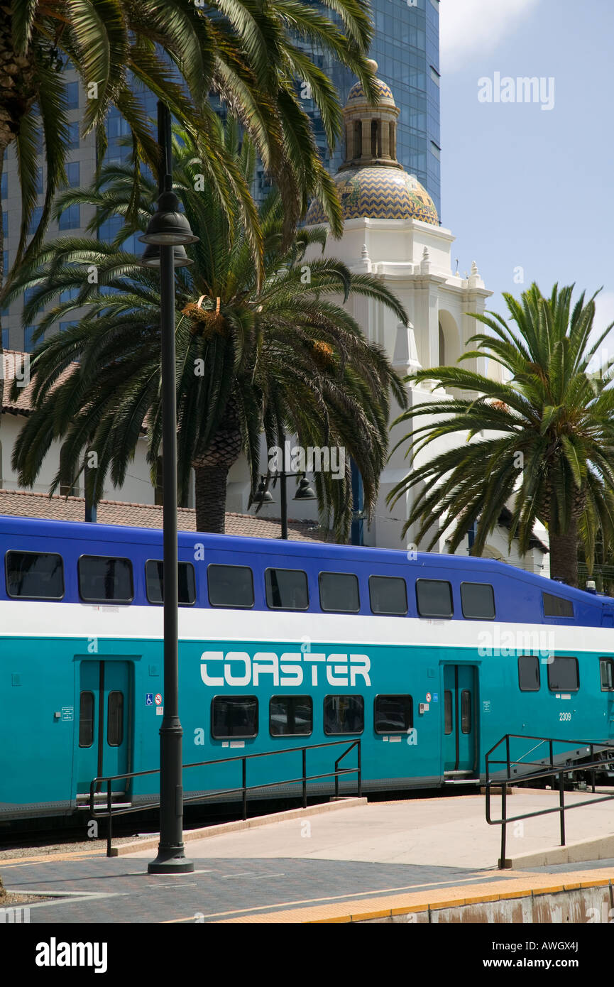 Coaster Train Santa Fe Train Station San Diego, California, USA Stock ...