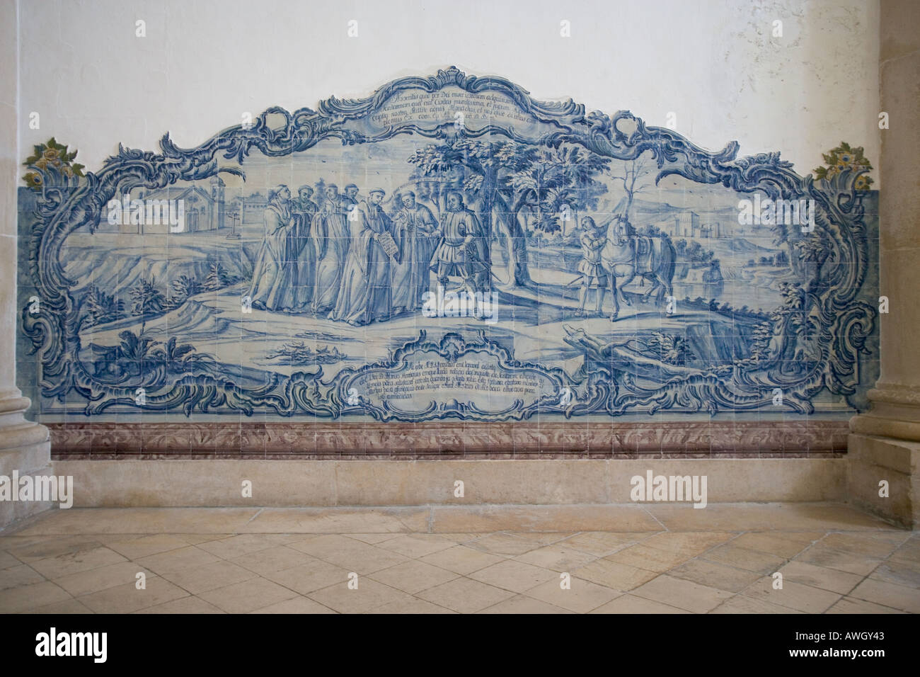 The interior of the monastery at Alcobaca Portugal also known as ...