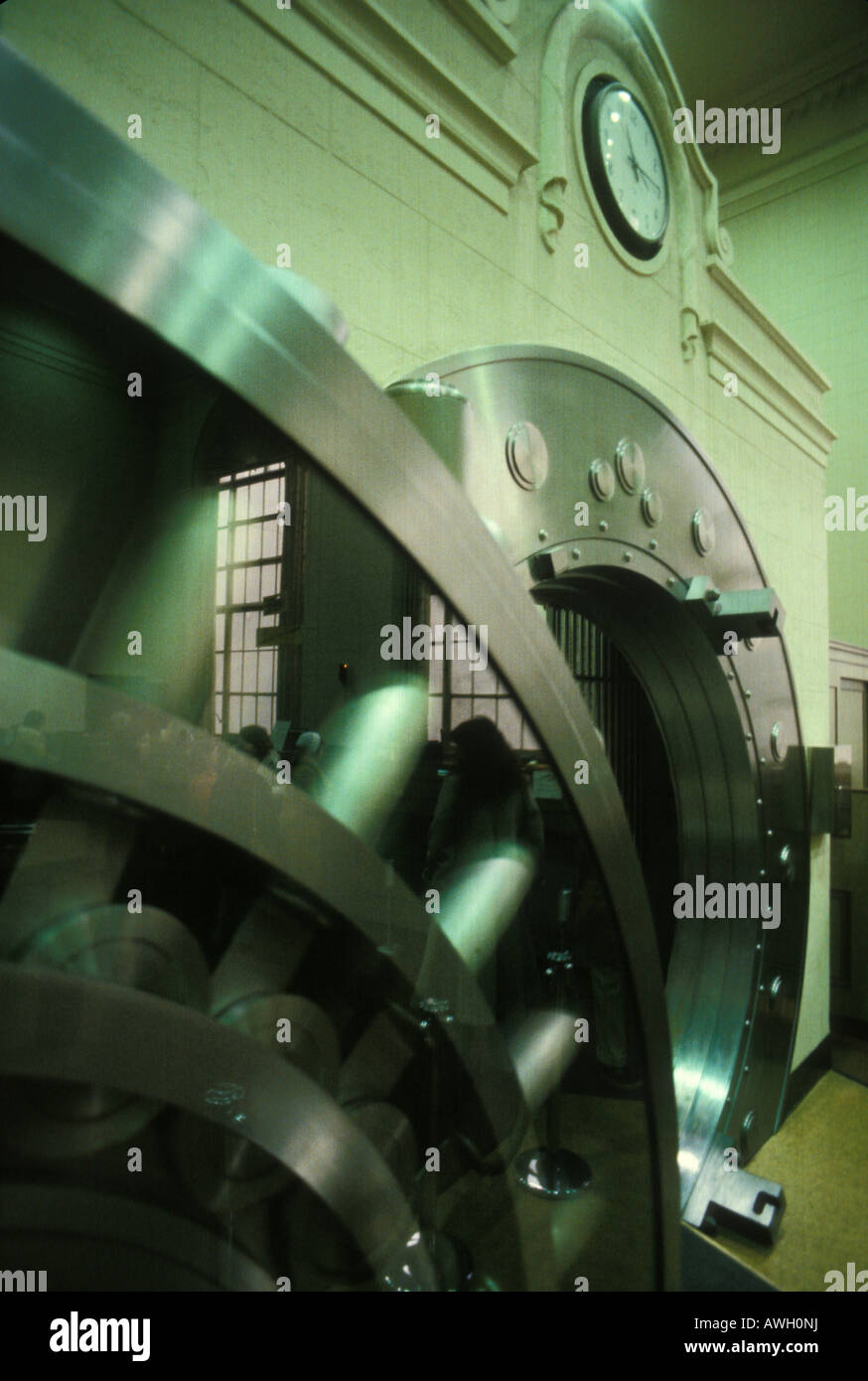 Large old fashion walk-in bank vault Stock Photo - Alamy