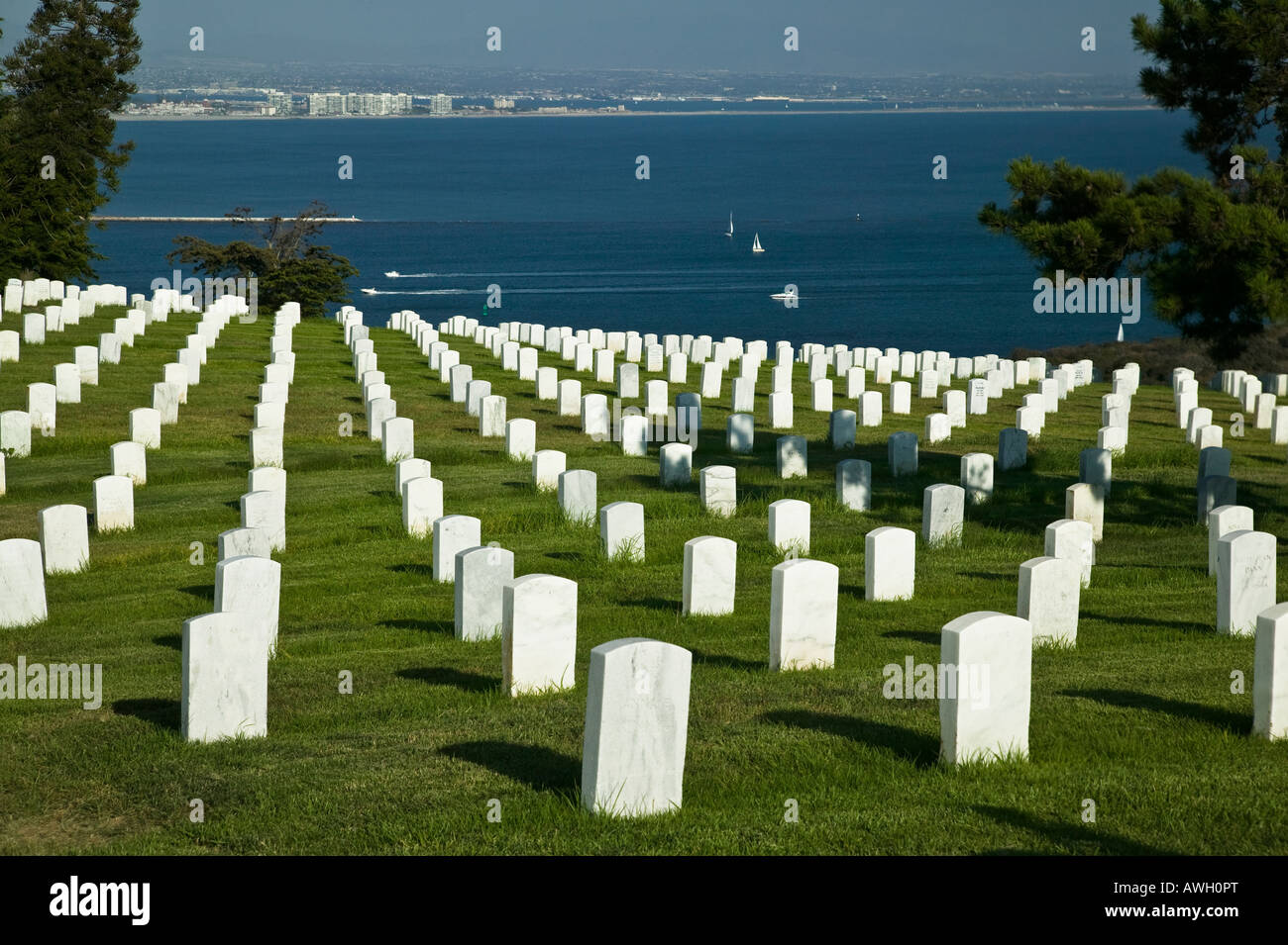 Point Loma Fort Rosecrans National Cemetery San Diego, California, USA ...