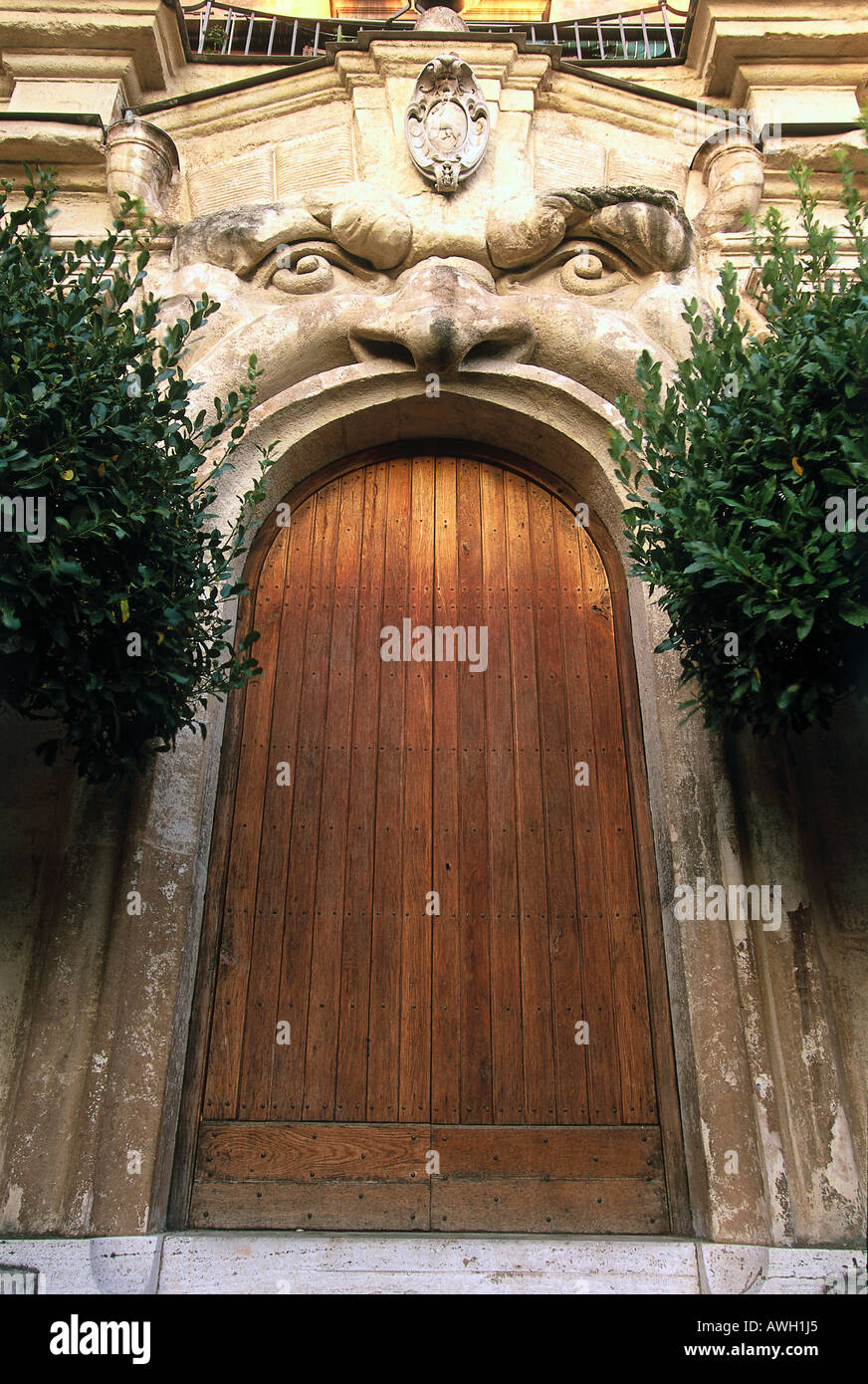 Rome, Palazzo Zuccari, doorway shaped as screaming mouth of grotesque ...