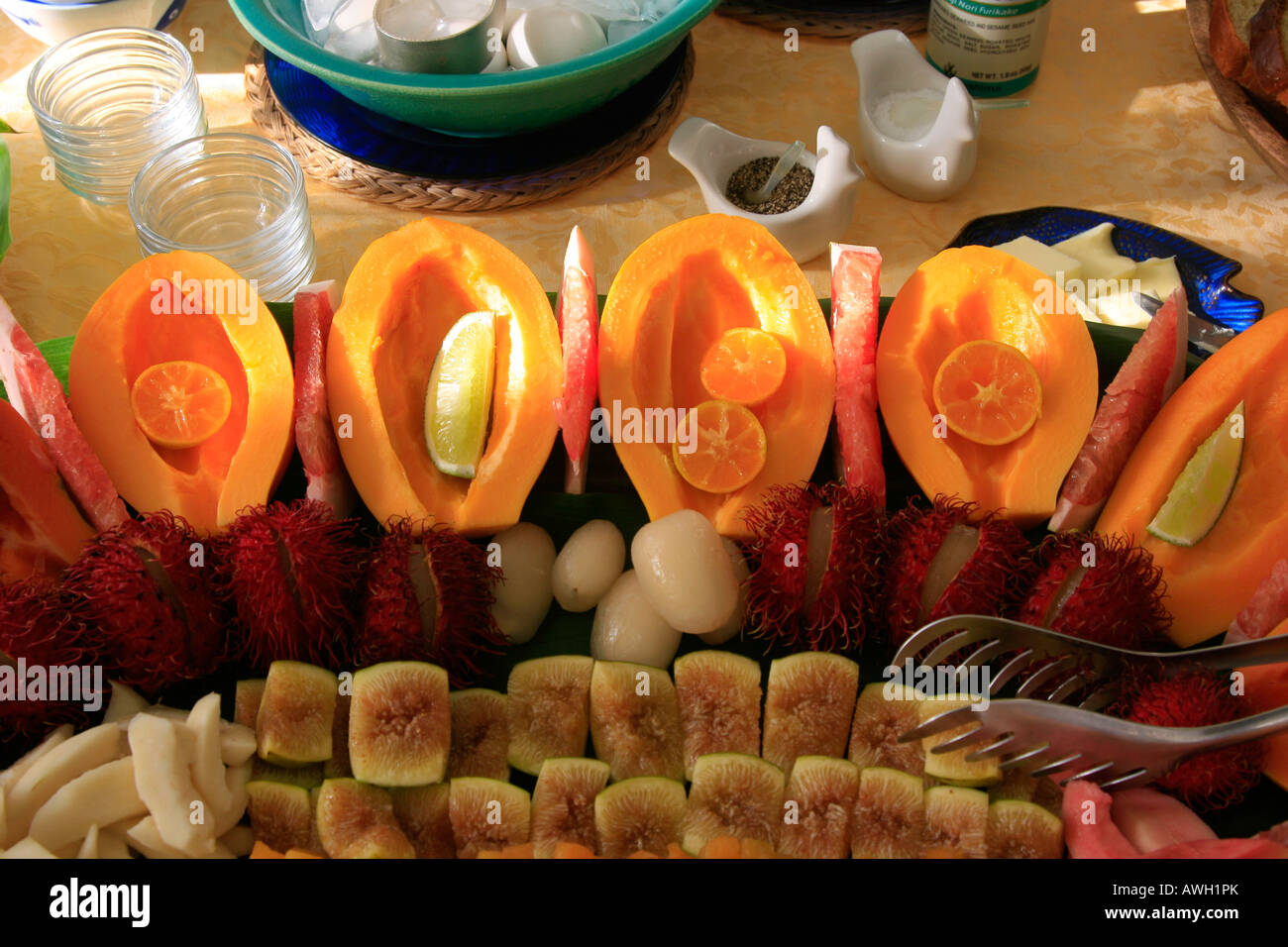 Breakfast Shipman House Hilo Island of Hawaii Stock Photo - Alamy