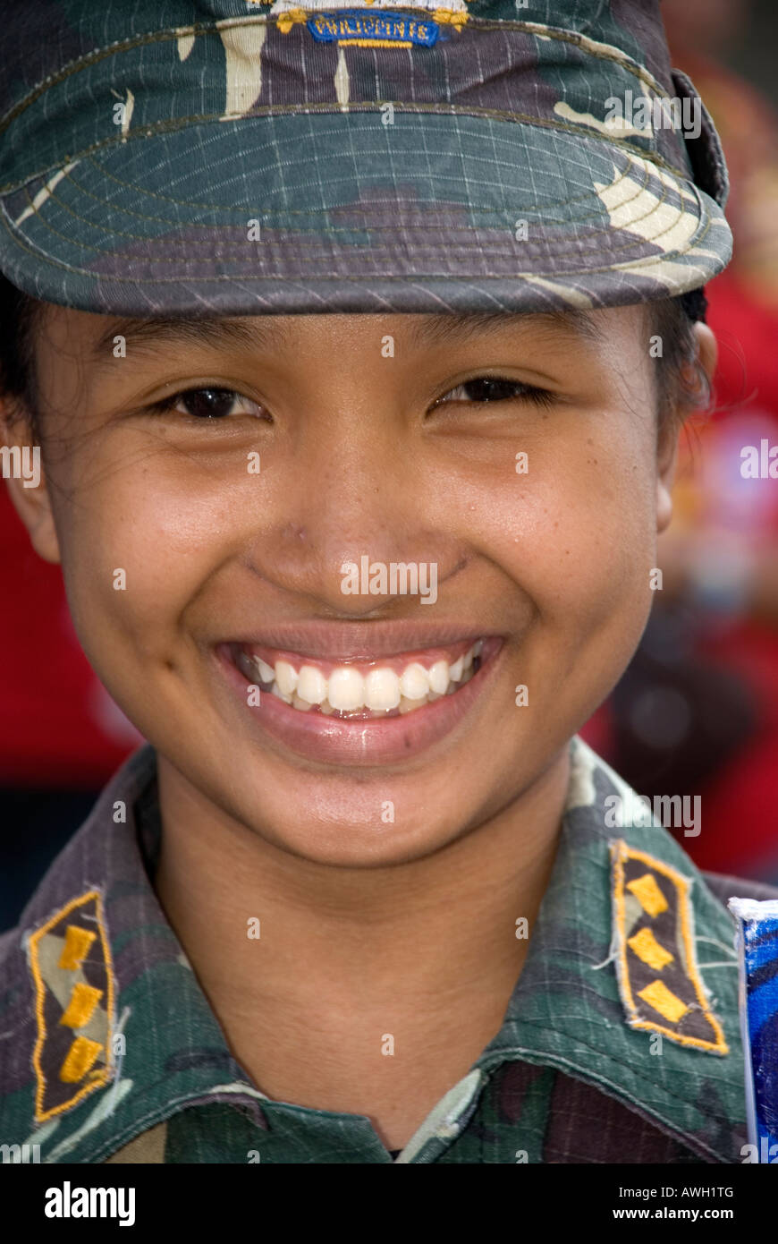 philippines panay iloilo female security guard Stock Photo - Alamy