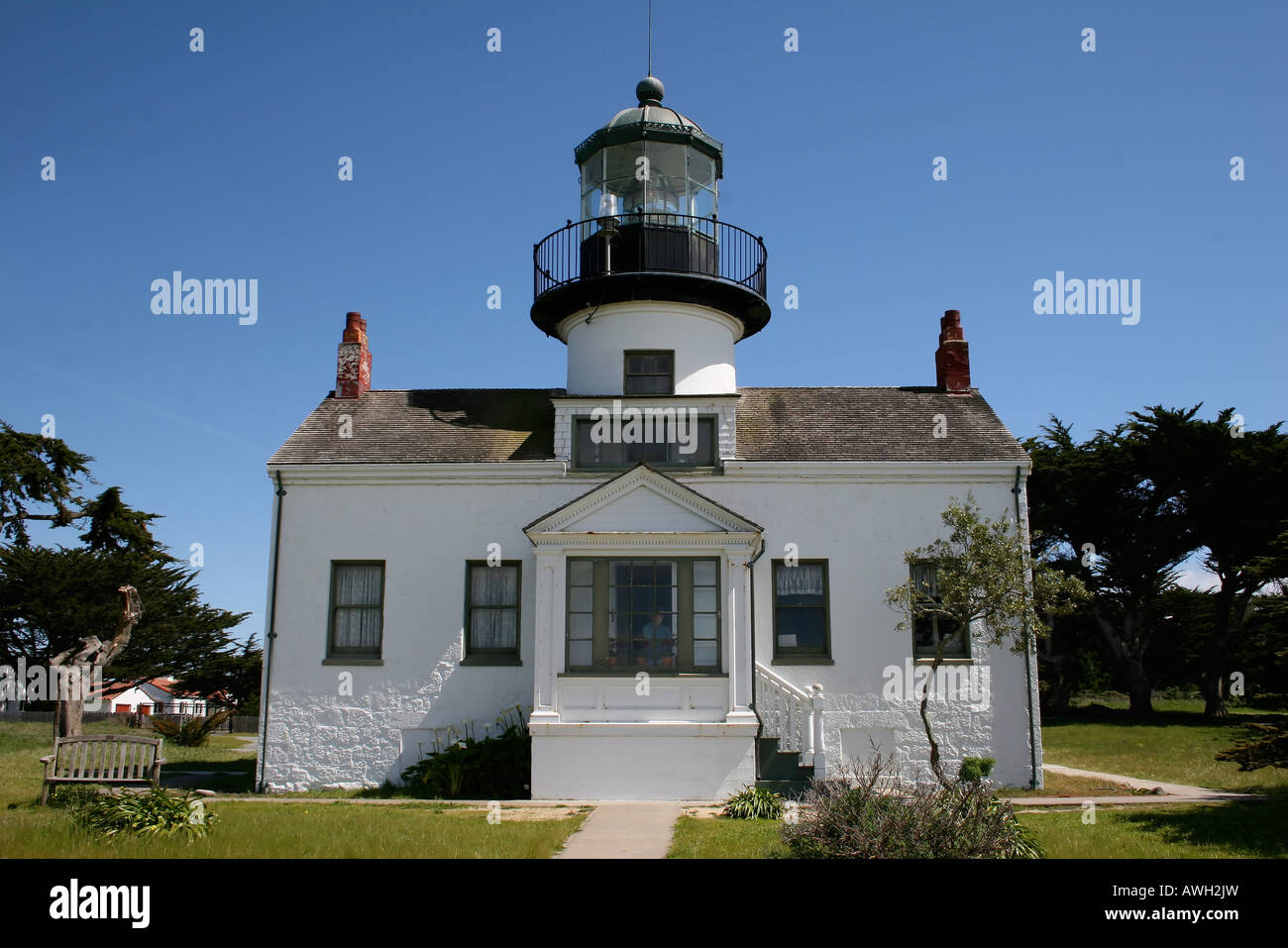 Pinos Point Lighthouse, Monterey, CA, USA Stock Photo - Alamy