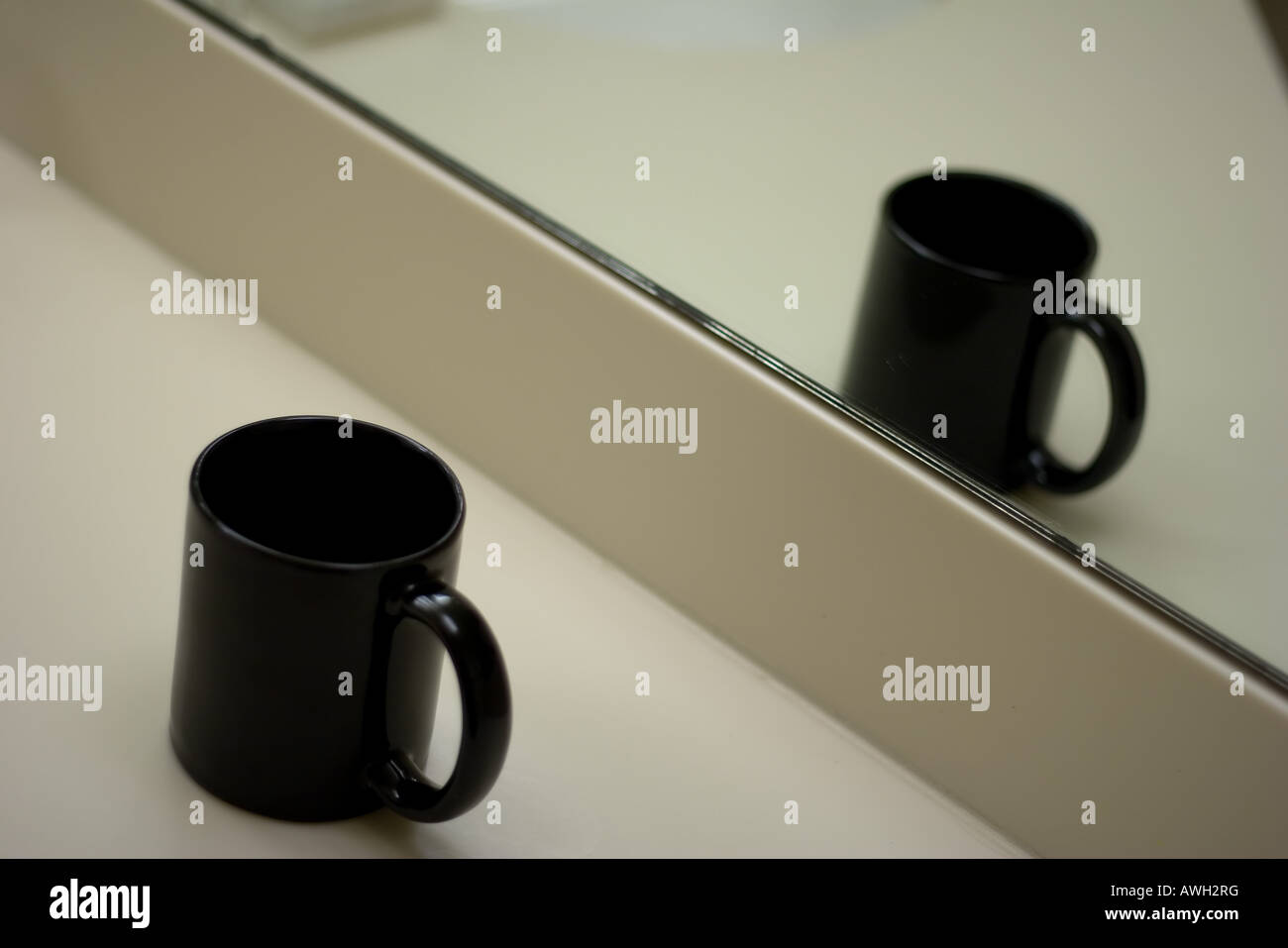 coffee mug with reflection Stock Photo - Alamy