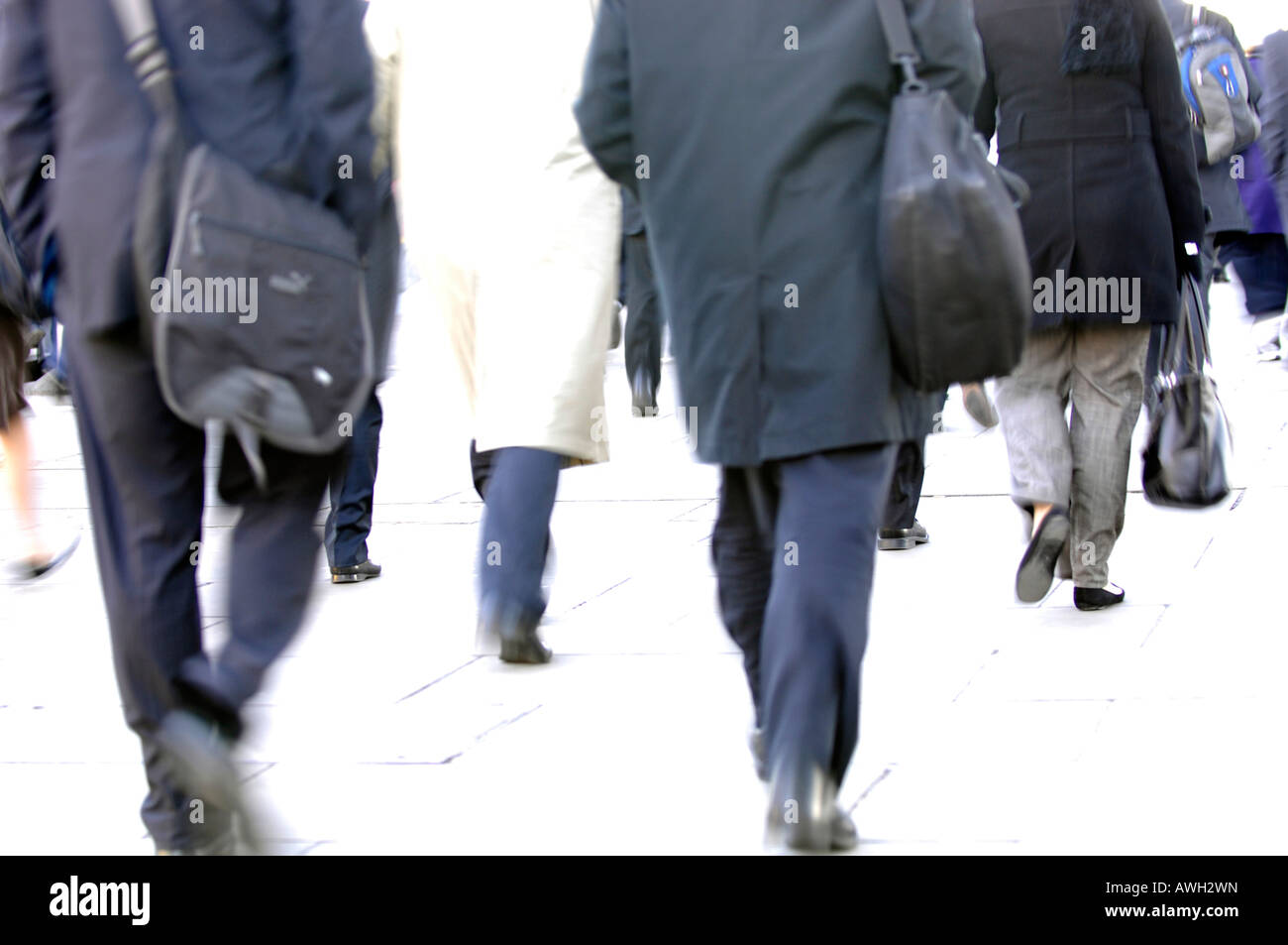 White collar worker action stepping striding business travel rush hi ...