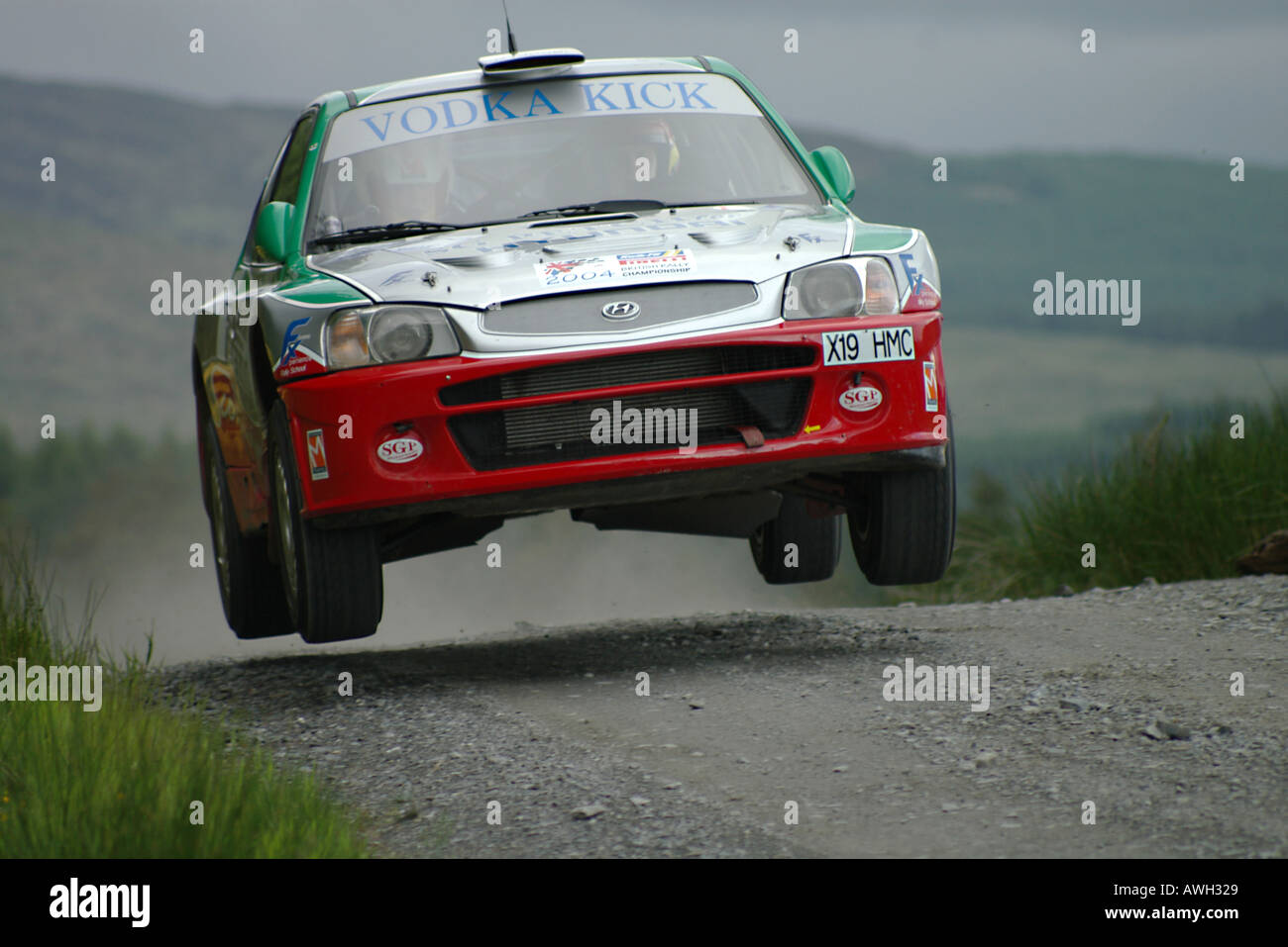 British rally championship contender in the Scottish Rally Stock Photo ...