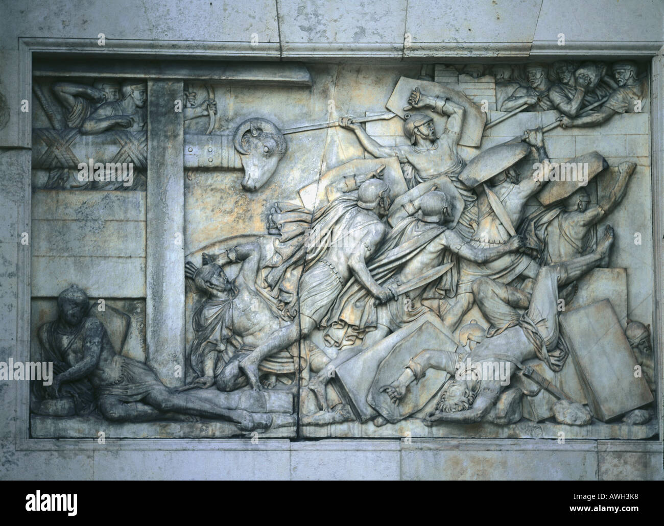 Bas relief depicting battle fought by bavarian army hi-res stock ...