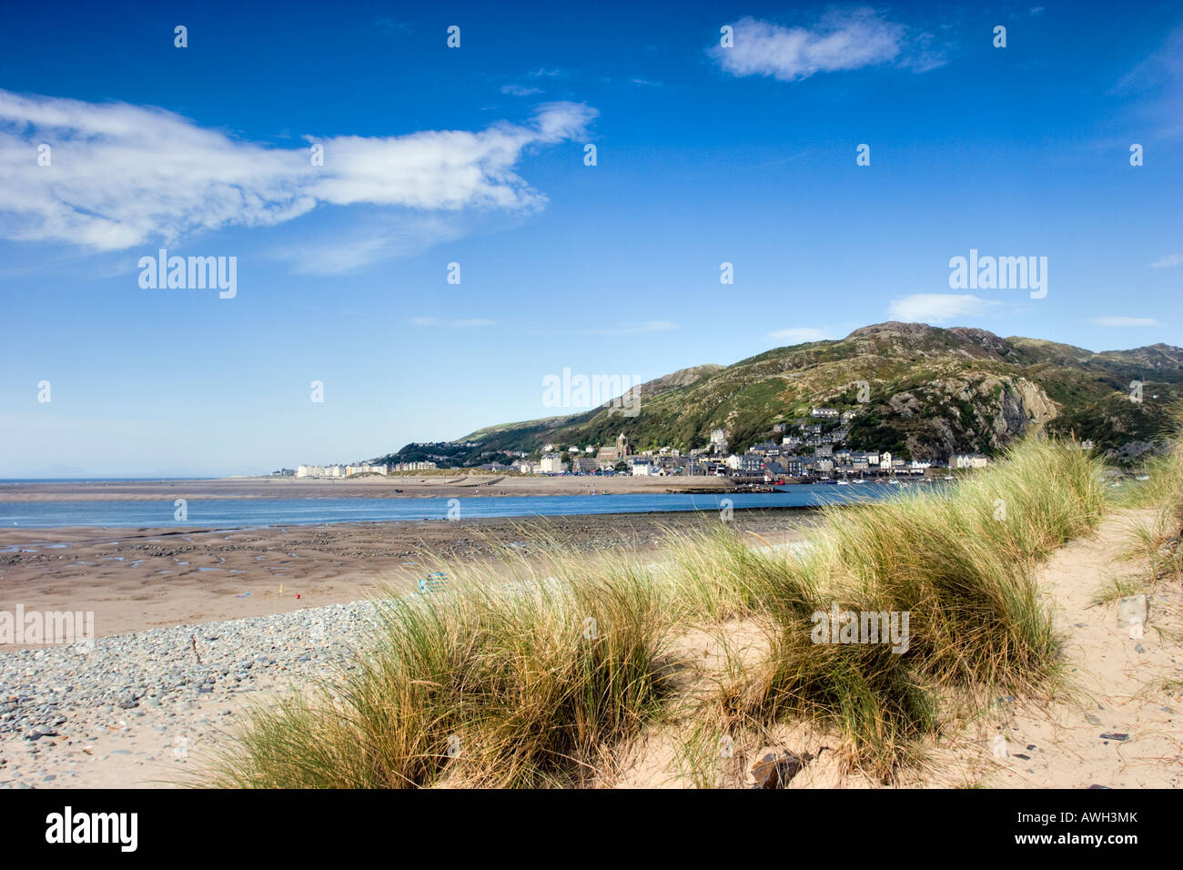 Barmouth, Wales. Sand dunes and beach Stock Photo - Alamy
