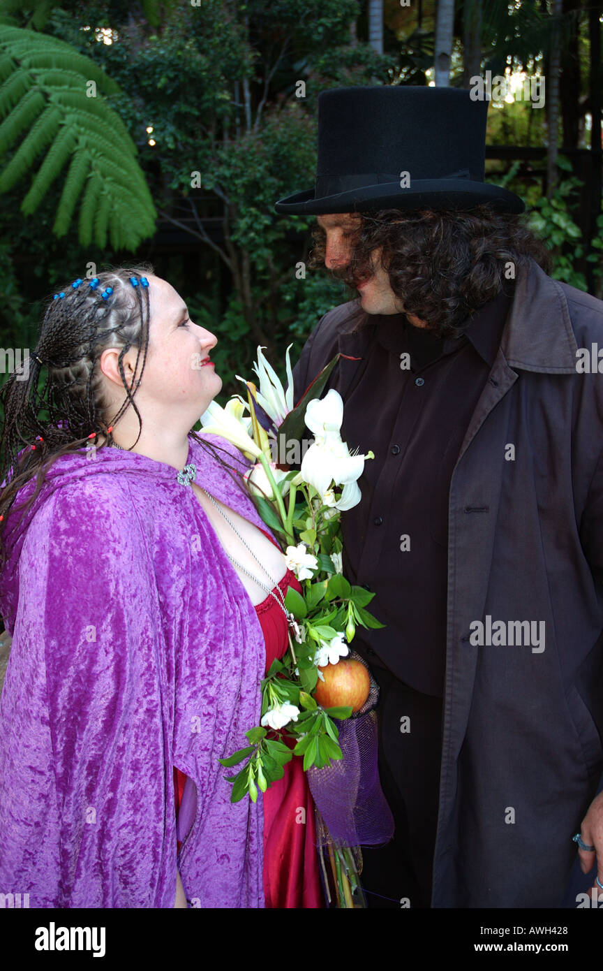 Goth bride and Groom dsc 7280 Stock Photo - Alamy