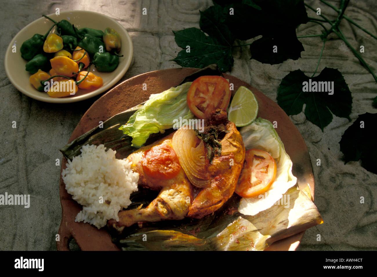 Pollo Pribil at a Merida restaurant Yucatan Mexico Stock Photo - Alamy