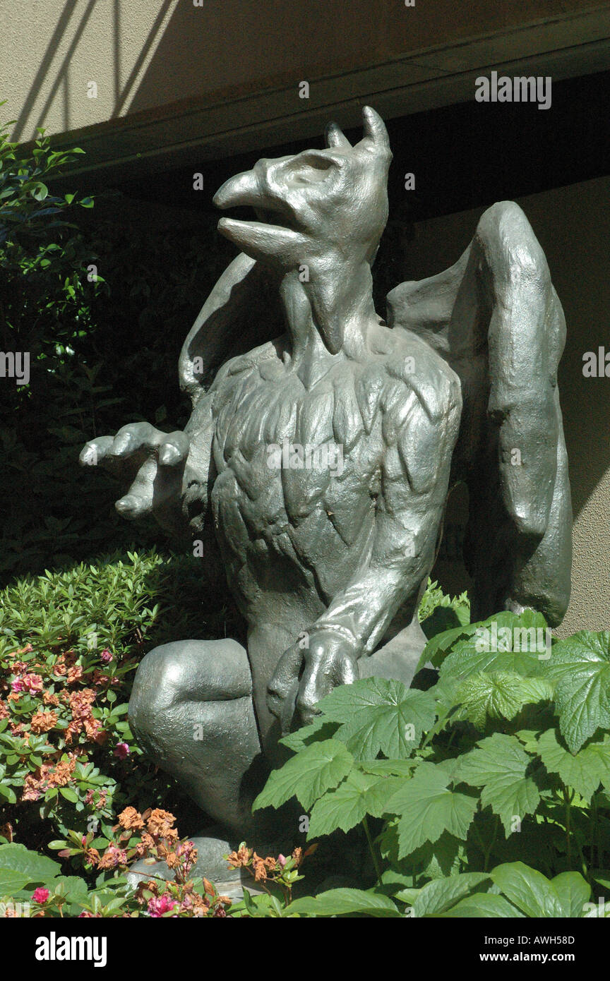 winged Griffin statue dsc 7432 Stock Photo - Alamy