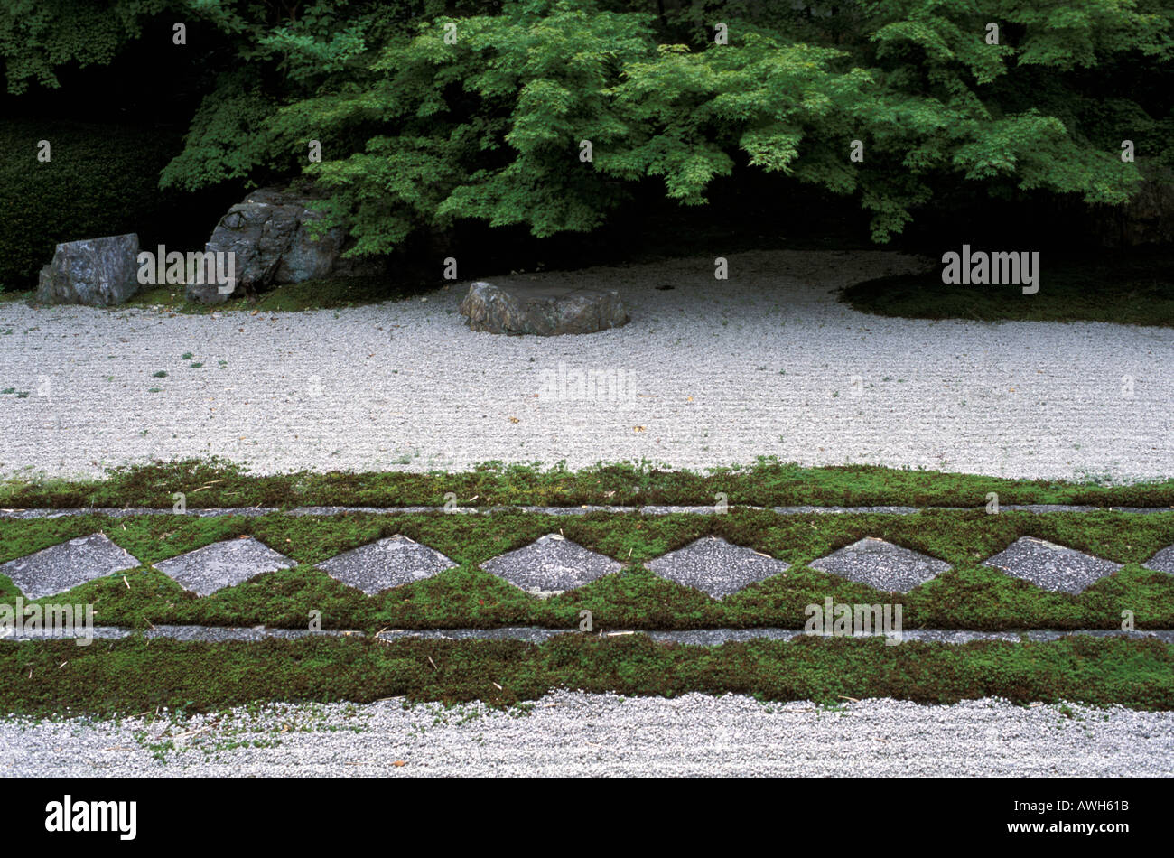 Detail Tenju an Zen garden Kyoto Japan Stock Photo - Alamy