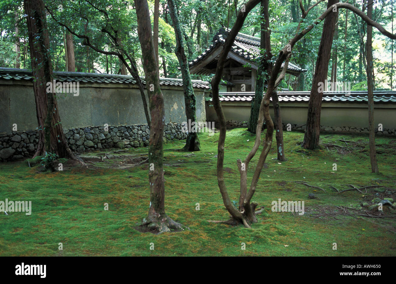 Zen garden of Saiho ji Moss Temple Kokedera Kyoto Japan Stock Photo - Alamy