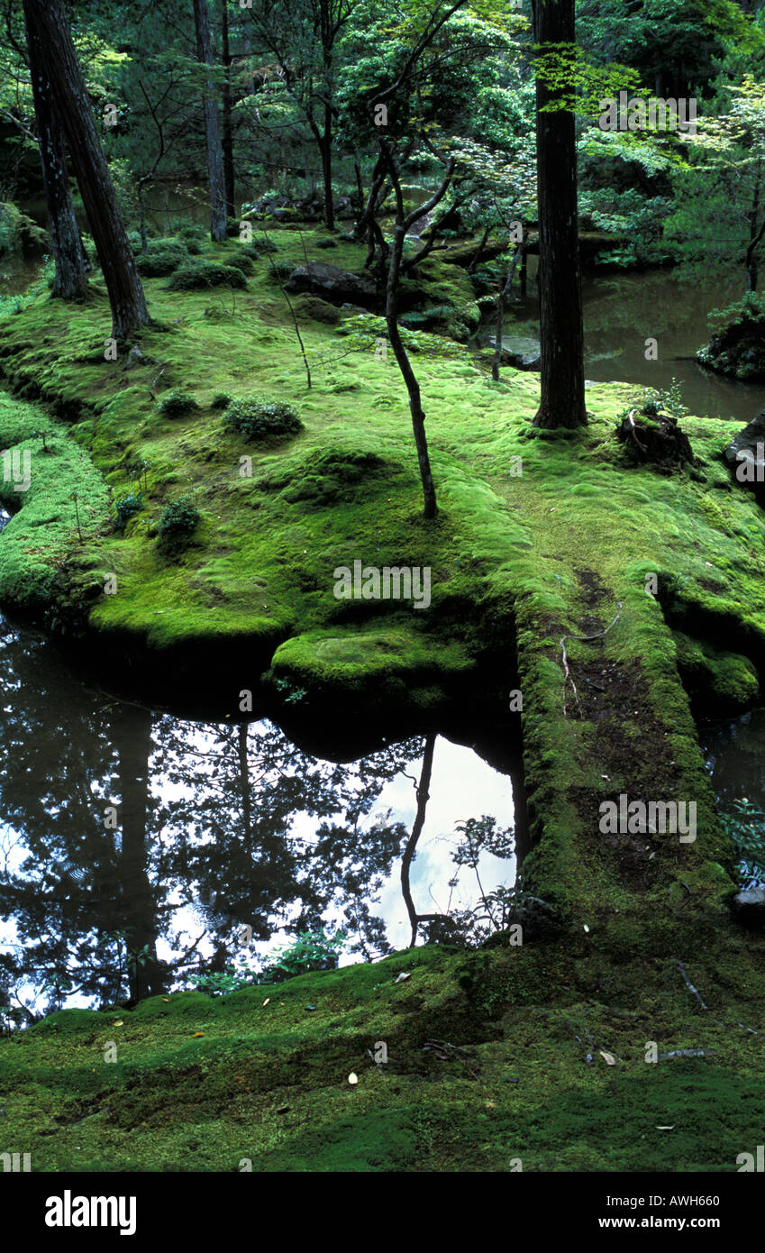 Zen garden of Saiho ji Moss Temple Kokedera Kyoto Japan Stock Photo - Alamy