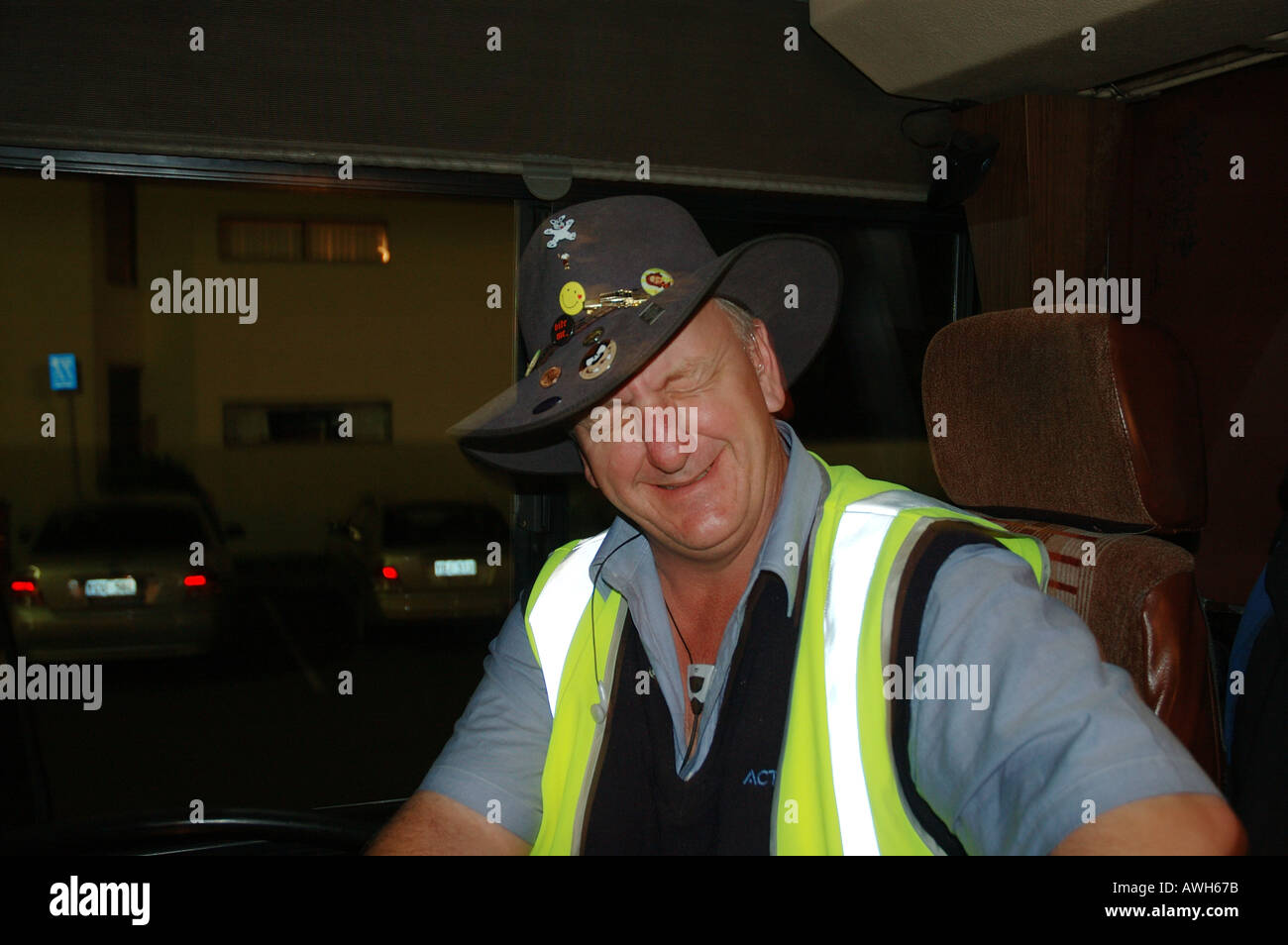 Bus driver on night route hi-res stock photography and images - Alamy