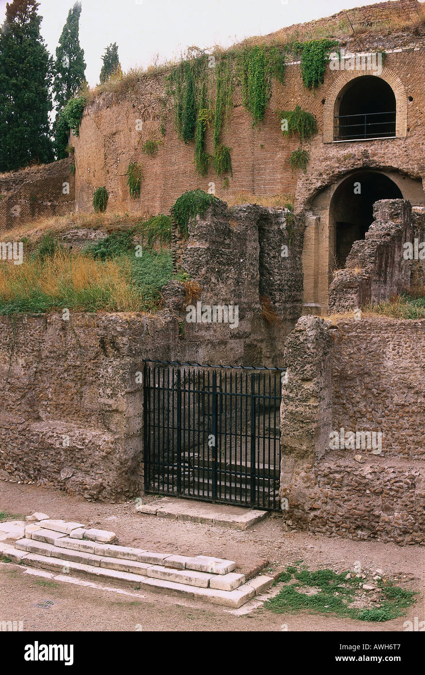 Rome, Mausoleum of Augustus, exterior with closed iron gateway Stock ...