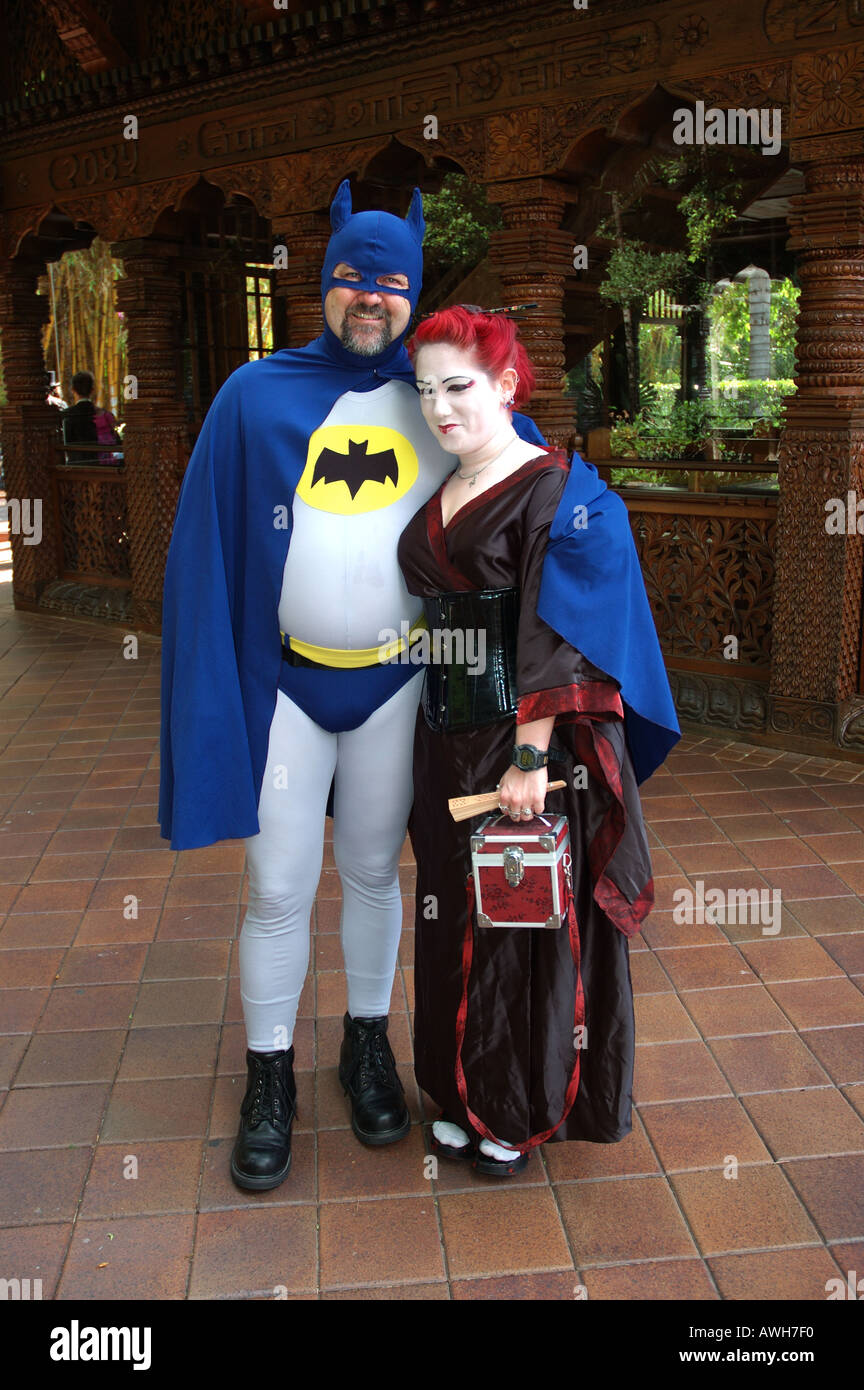 Batman and Japanese goth wedding guests at gothic discordian wedding ...
