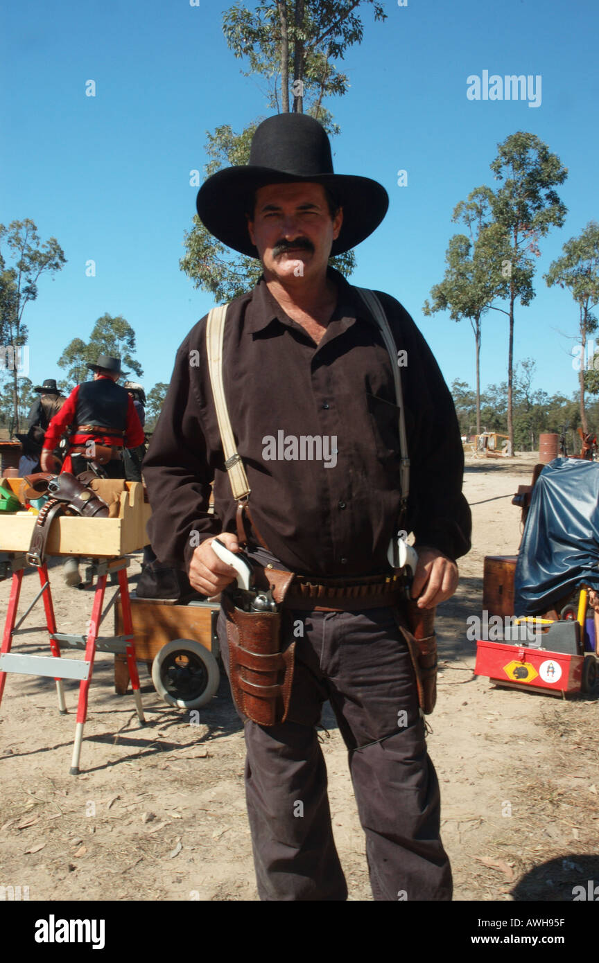 Cowboy at western shooting competition dsc 2791 Stock Photo - Alamy