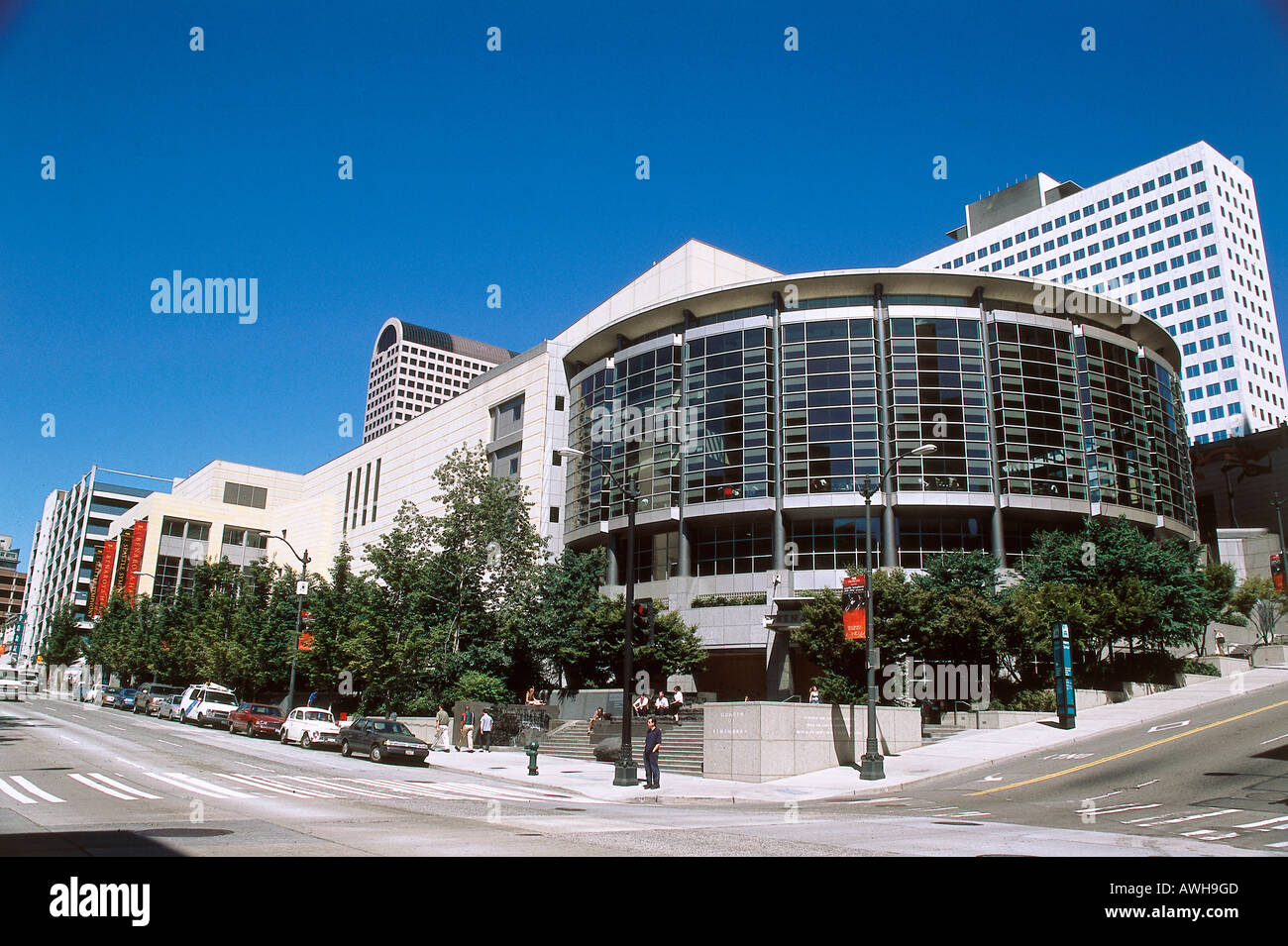 USA, Pacific Northwest, Washington State, Seattle, Benaroya Hall ...
