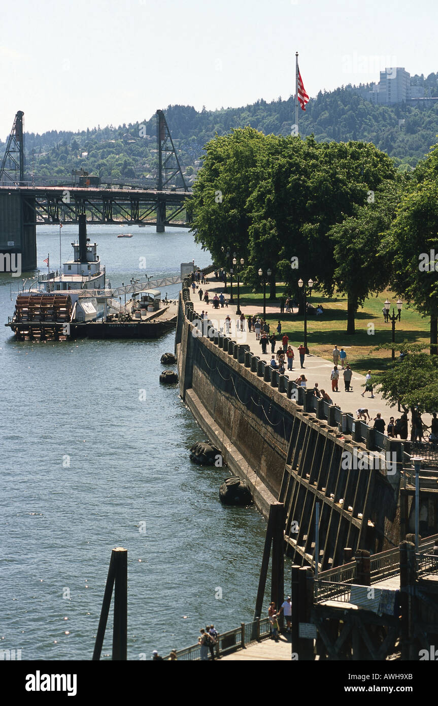 Riverfront Walk In Portland Oregon