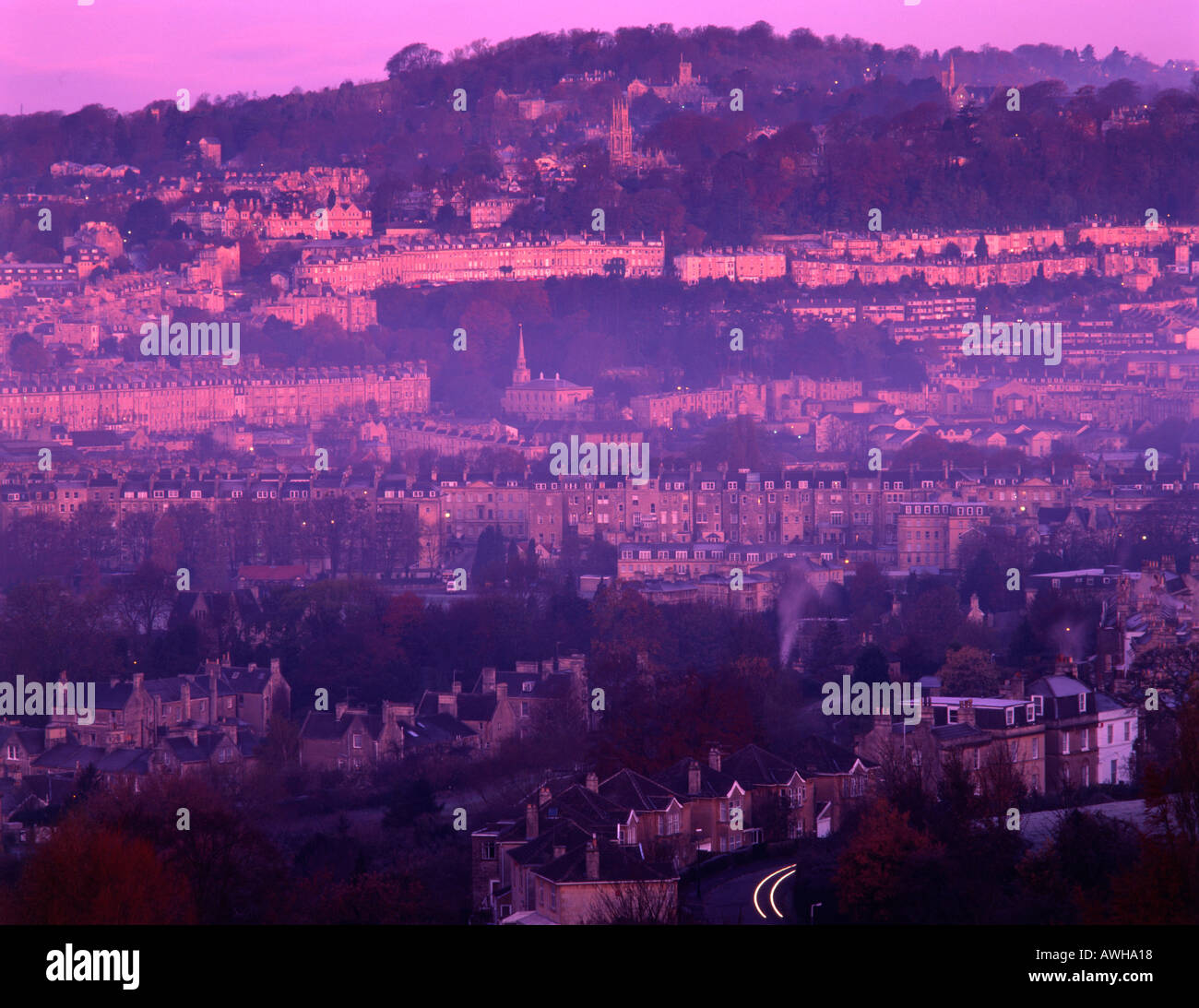 Eastern Bath with Camden Crescent and Lansdown at Sunrise Somerset ...