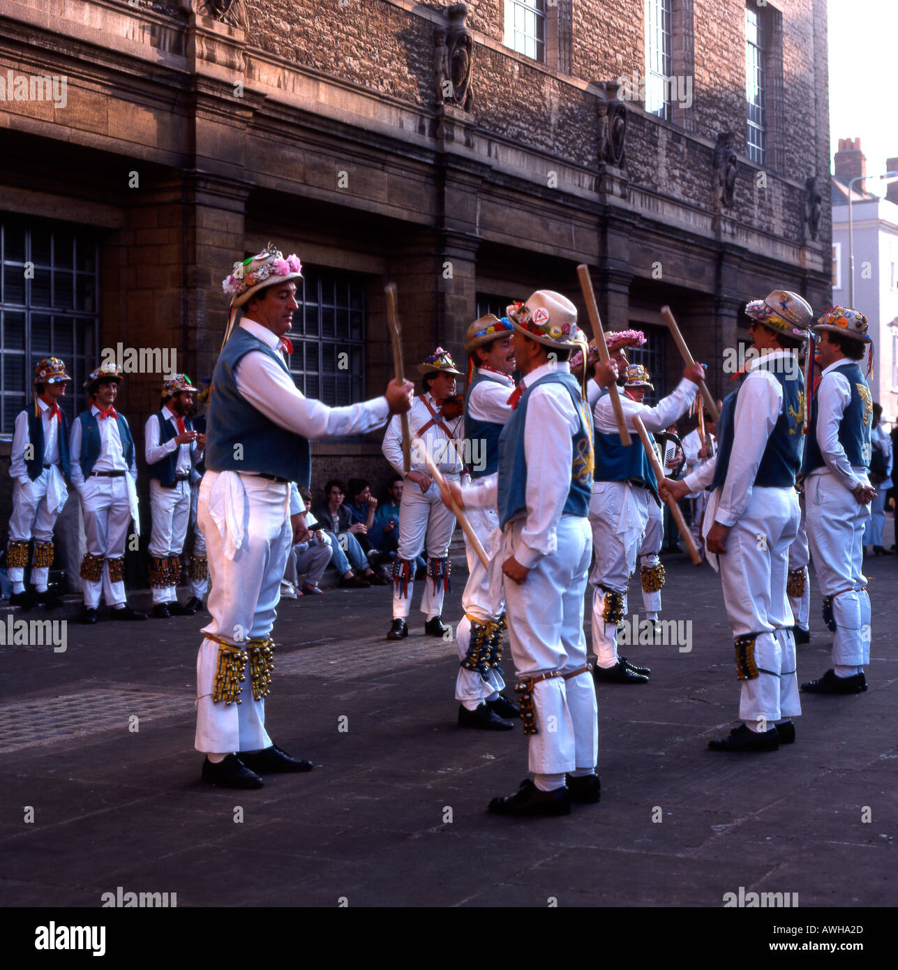 Morris Men on May Morning in Oxford England Stock Photo - Alamy