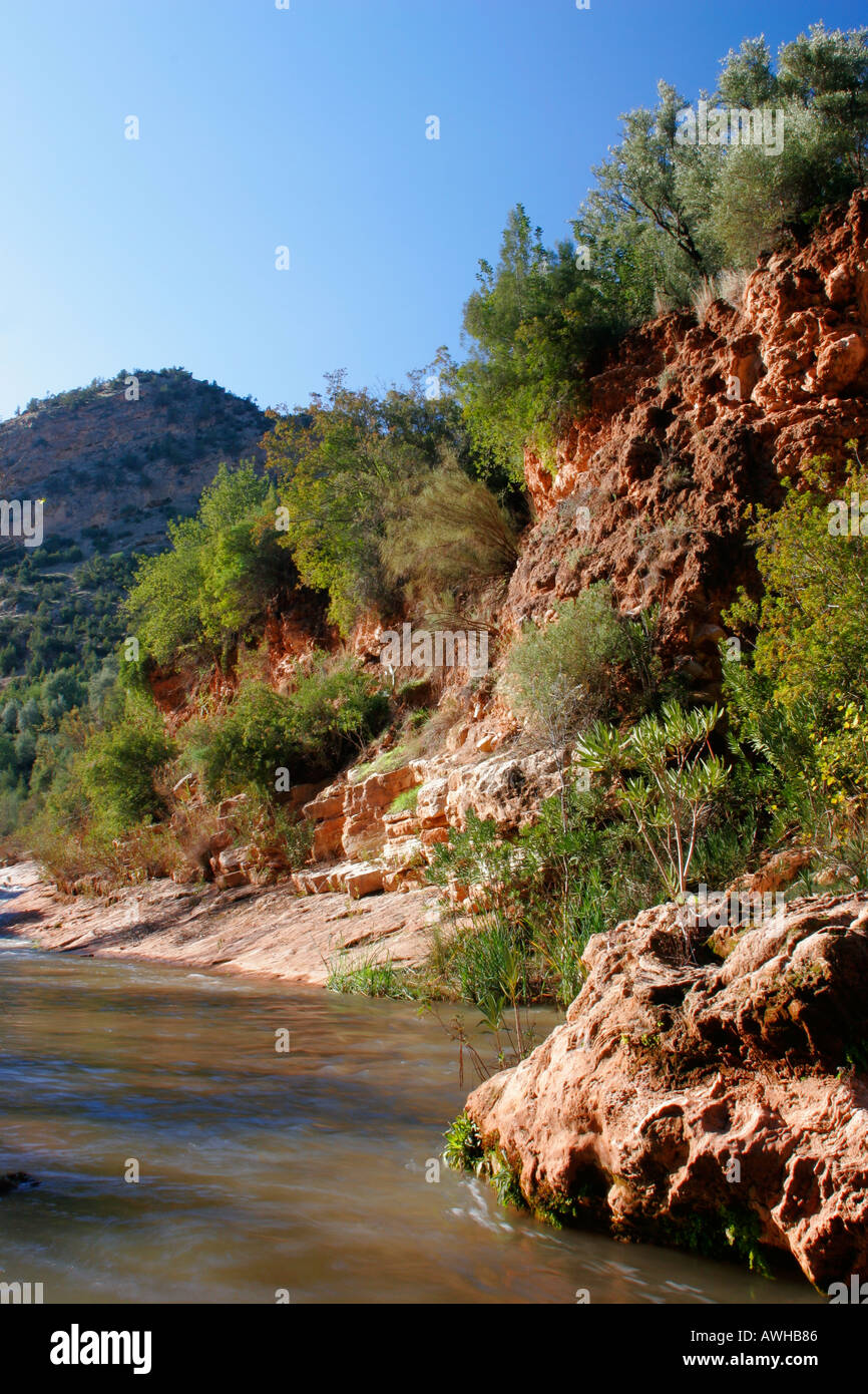 Morocco Central Morocco The Ouzoud Gorge The flowing waters of the ...