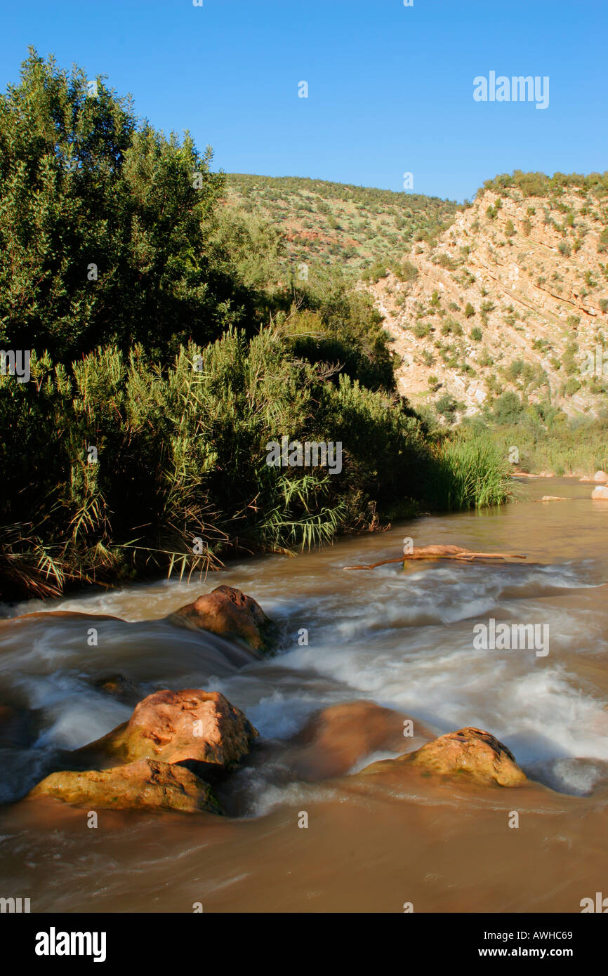Morocco Central Morocco The Ouzoud Gorge The flowing waters of the ...